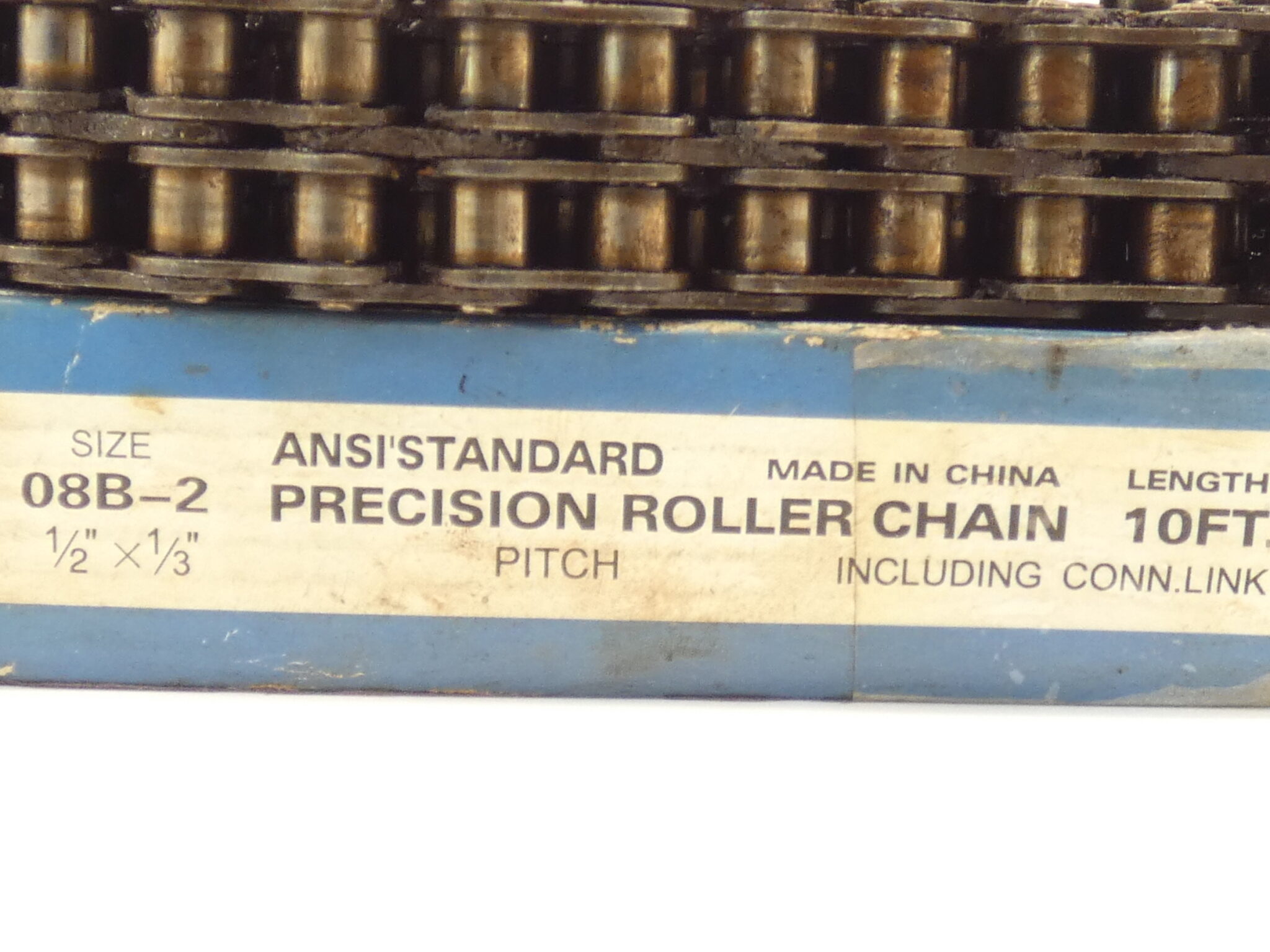 Allied-Locke 08B-2 Roller Chain, 1/2″ x 1/3″ Pitch, 10 FT – GPM Surplus
