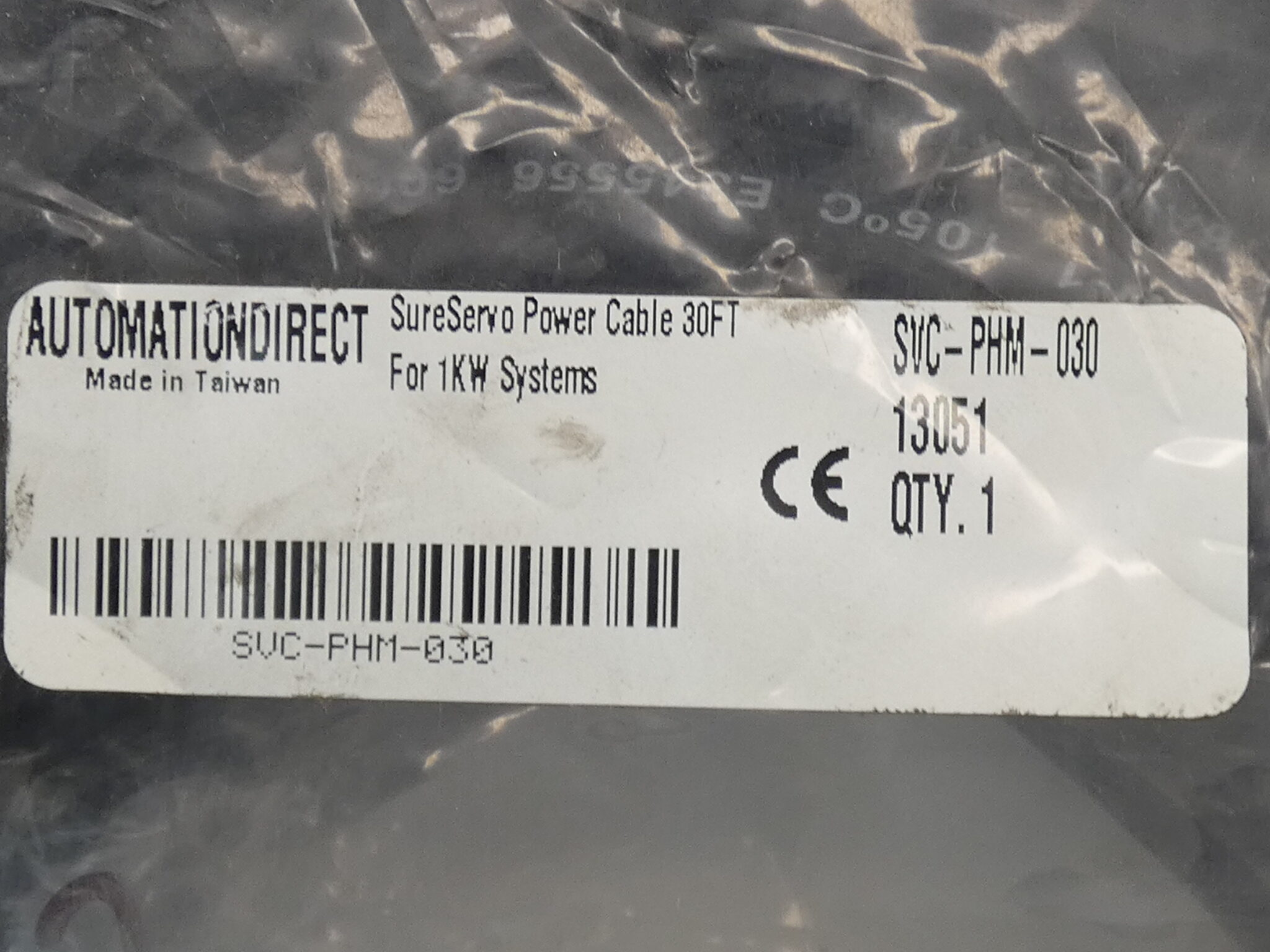 Automationdirect SVC-PHM-030 SureServo Power Cable, 30′ – GPM Surplus