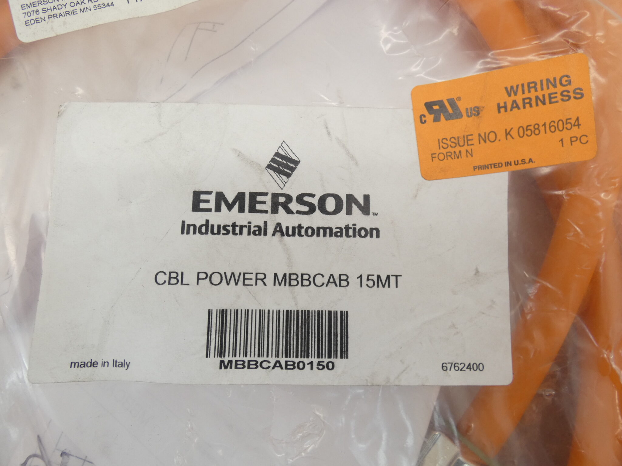 Emerson MBBCAB0150 Power Cable 15M – GPM Surplus
