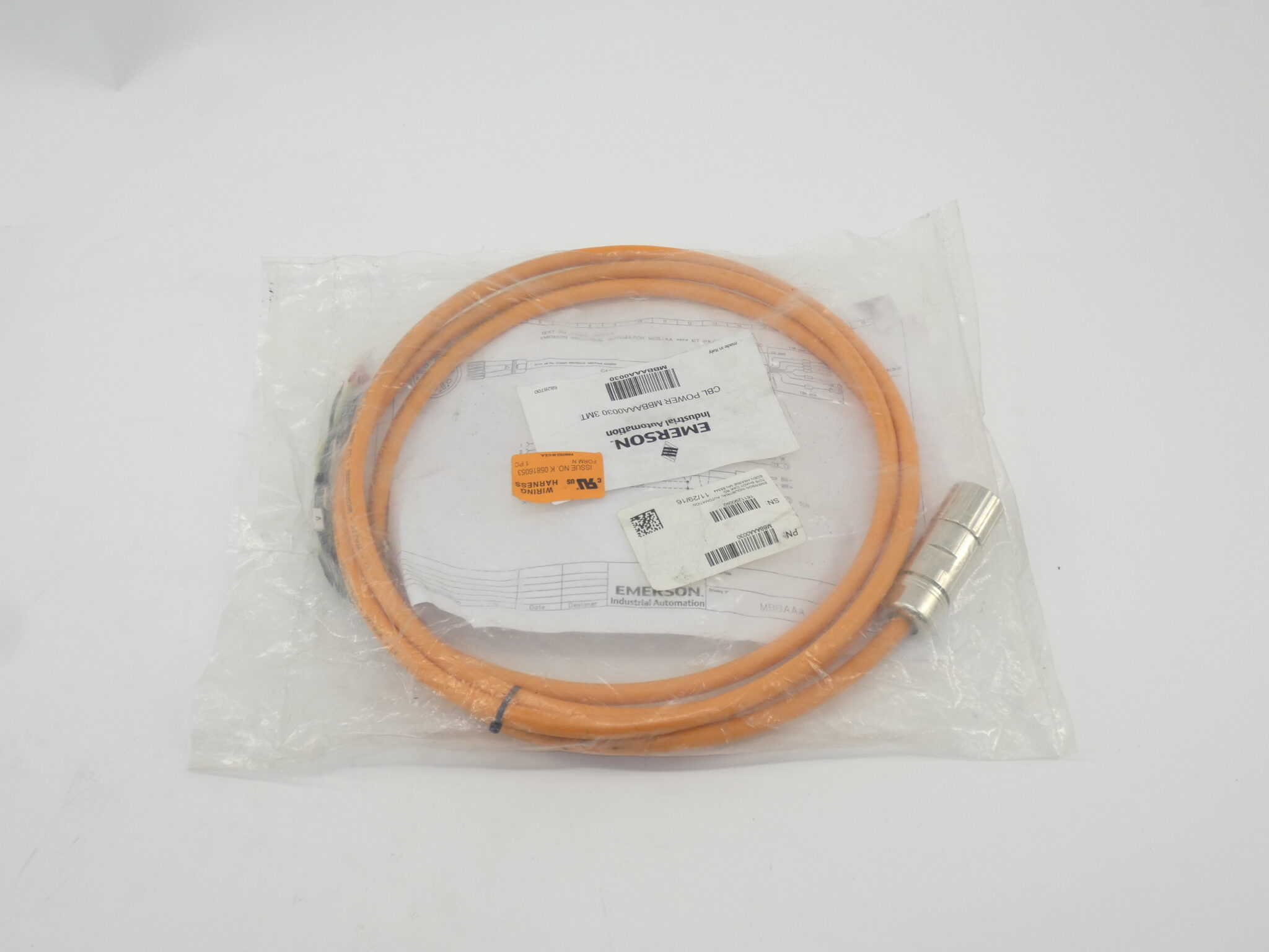 Emerson MBBAAA0030 Power Cable, 3M – GPM Surplus