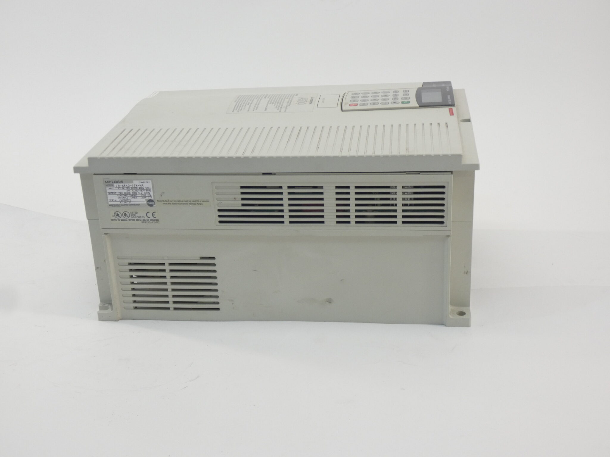 Mitsubishi FR-A540-11K-NA Inverter, 380-480VAC, 3PH, A500, FR-PU04 ...