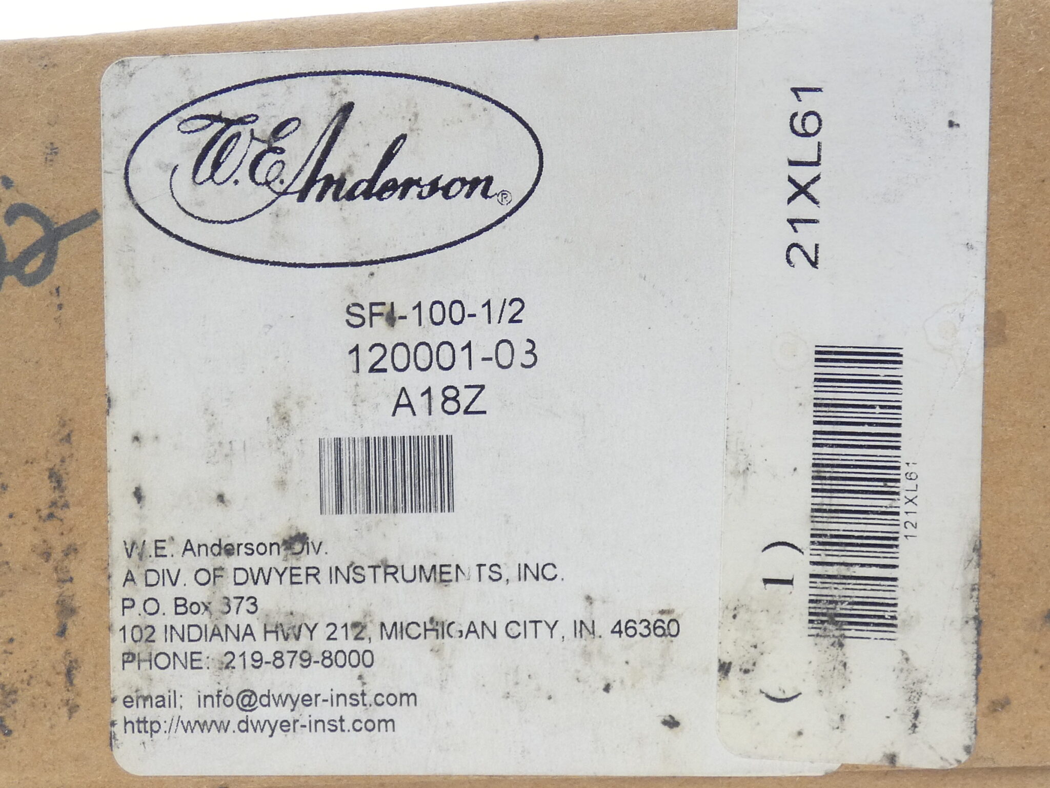 Dwyer W.E. Anderson SFI-100-1/2″ Midwest Sight Flow Indicator – GPM Surplus