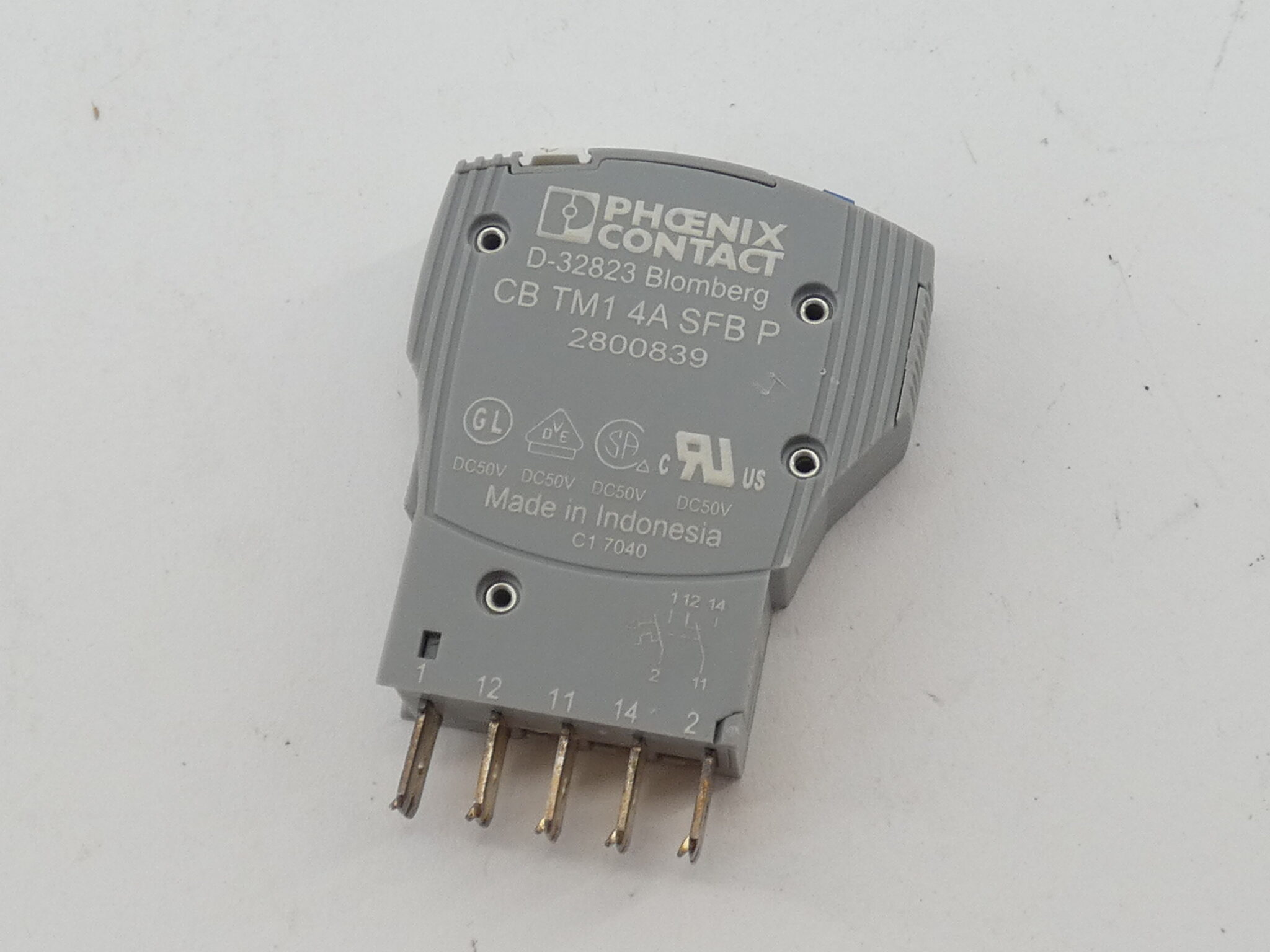 Phoenix Contact 2800839 CB TM1 4A SFB P Circuit Breaker 4A – GPM Surplus