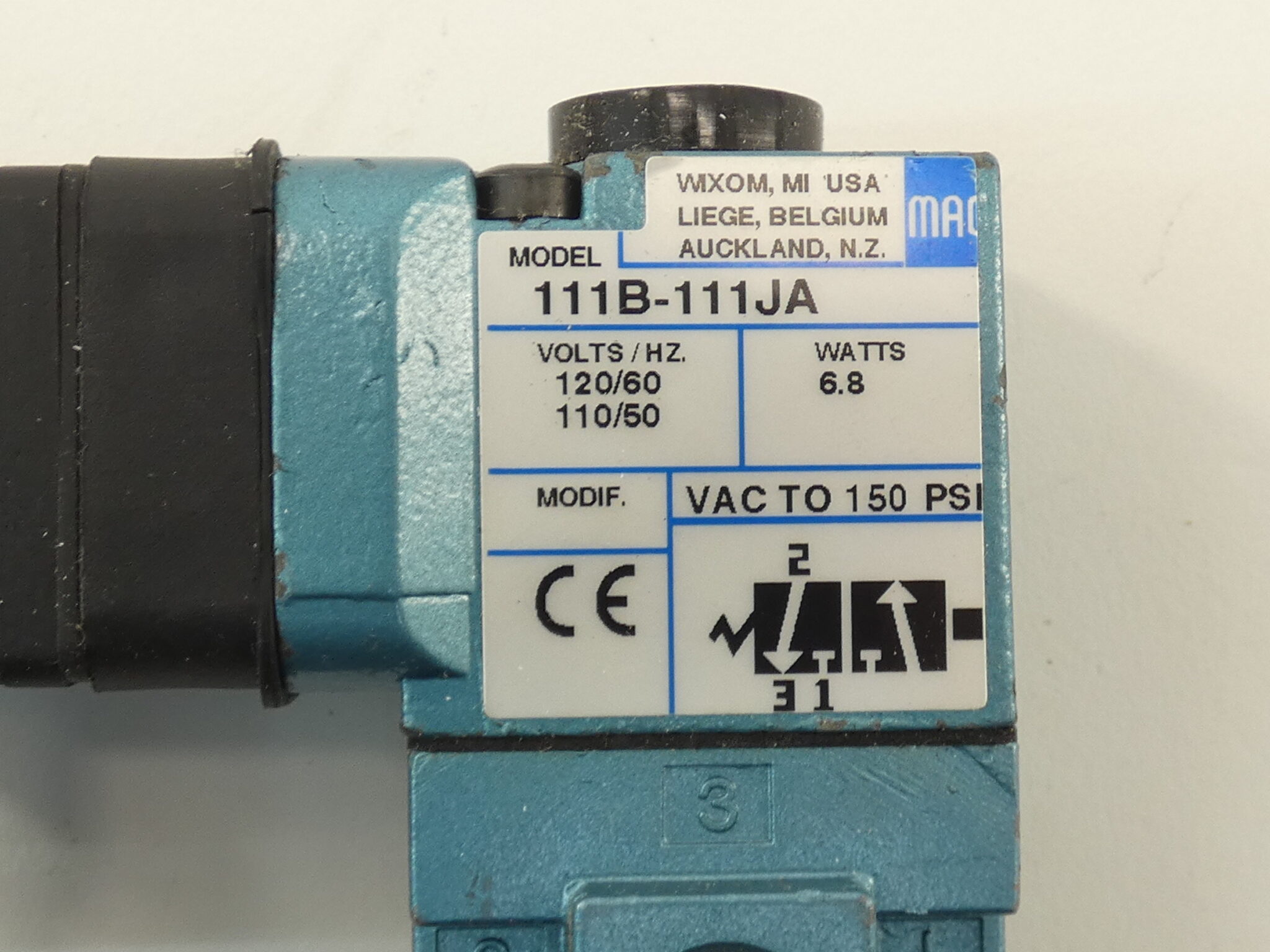 Mac 111B-111JA Solenoid Valve 110/120V 6.8W – GPM Surplus