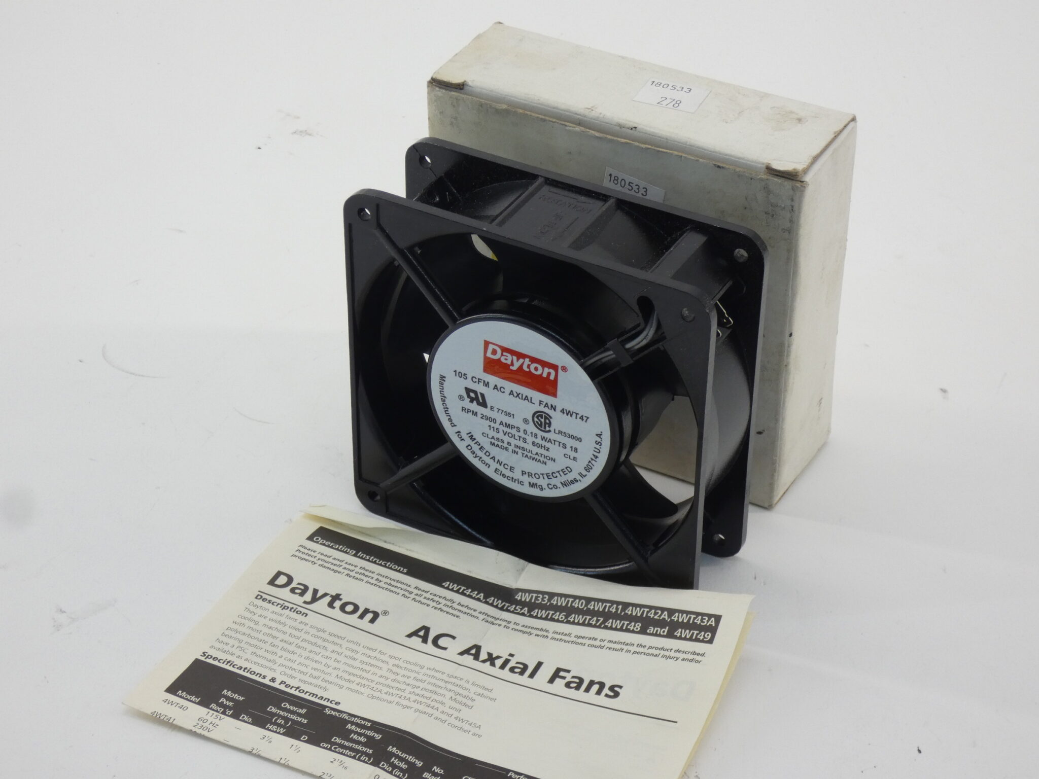 Dayton 4WT47 AC Axial Fan Square – GPM Surplus