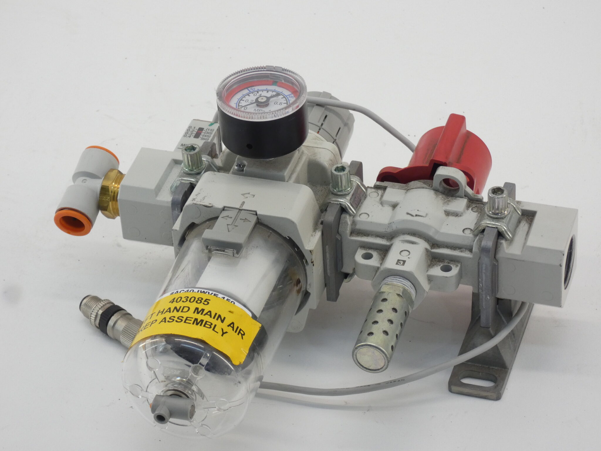 SMC AW40-N04-Z-B Filter/Regulator W/ SMC Pressure Relief Valve and SMC ...