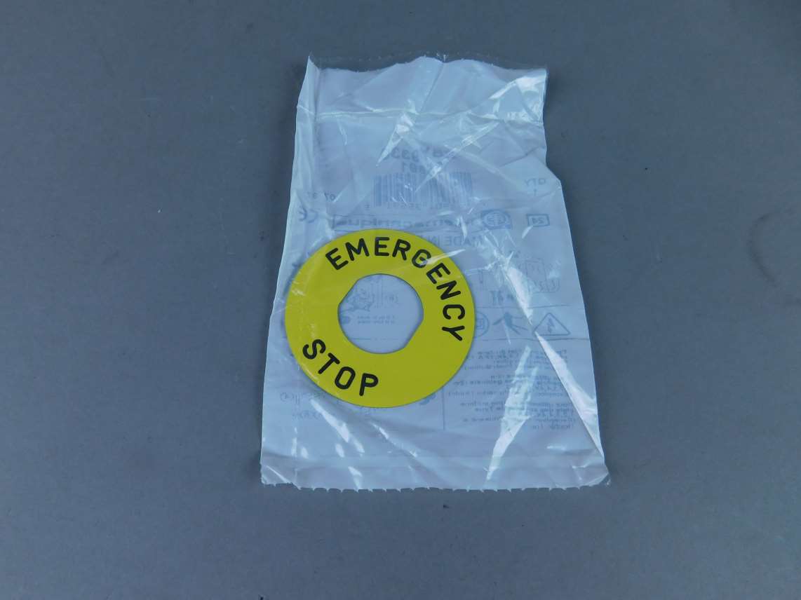 *Lot of 11* Telemecanique ZBY9330 Switch Legend Emergency Stop Plate ...