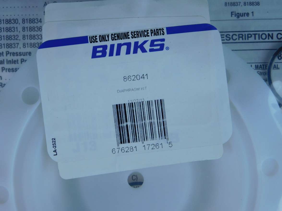 Binks 862041 Diaphragm Kit – GPM Surplus