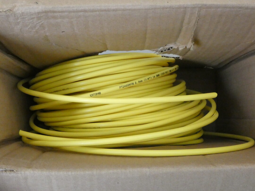 100FT Eaton PT24004 YW-100 Yellow Tubing, 1/8″ ID, 1/4″ OD – GPM Surplus