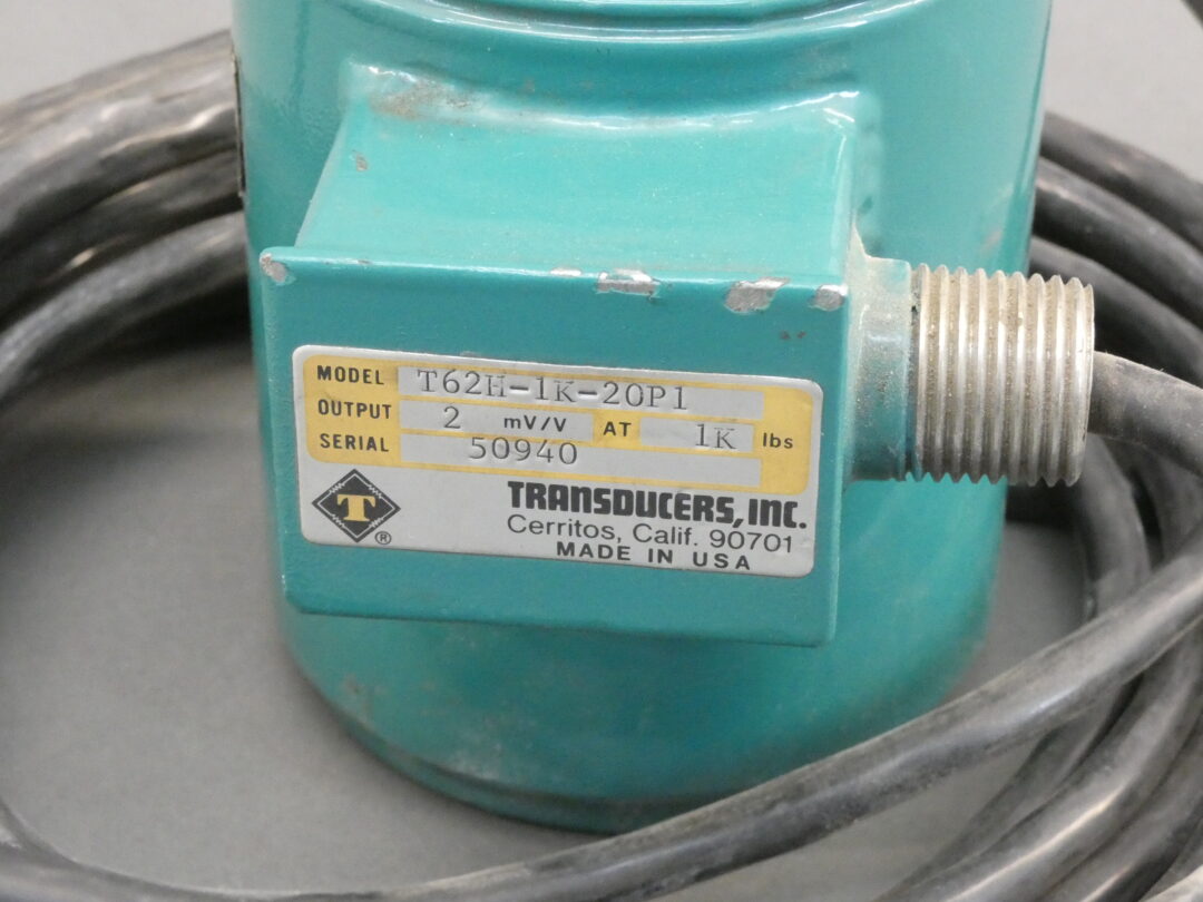 Transducers Inc T62H-1K-20P1 Load Cell, 2MV/V at 1K lbs. – GPM Surplus