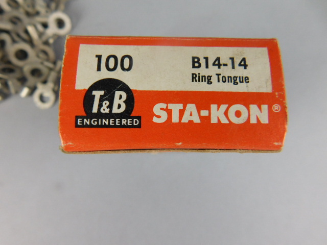 Thomas and Betts B14-14 STA-KON Solderless Connectors Tongue Ring 1/4 ...
