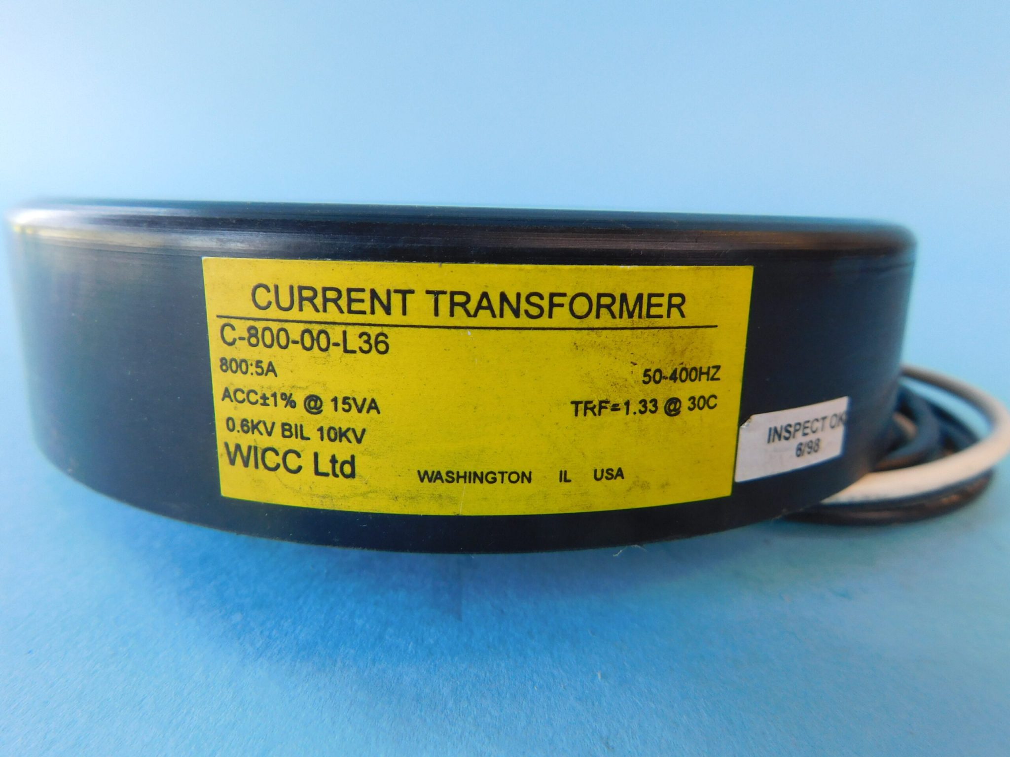 WICC C-800-00-L36 800:5 Amp Current Transformer – GPM Surplus