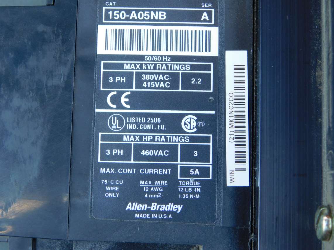 Allen-Bradley 150-A05NB Contactor – GPM Surplus