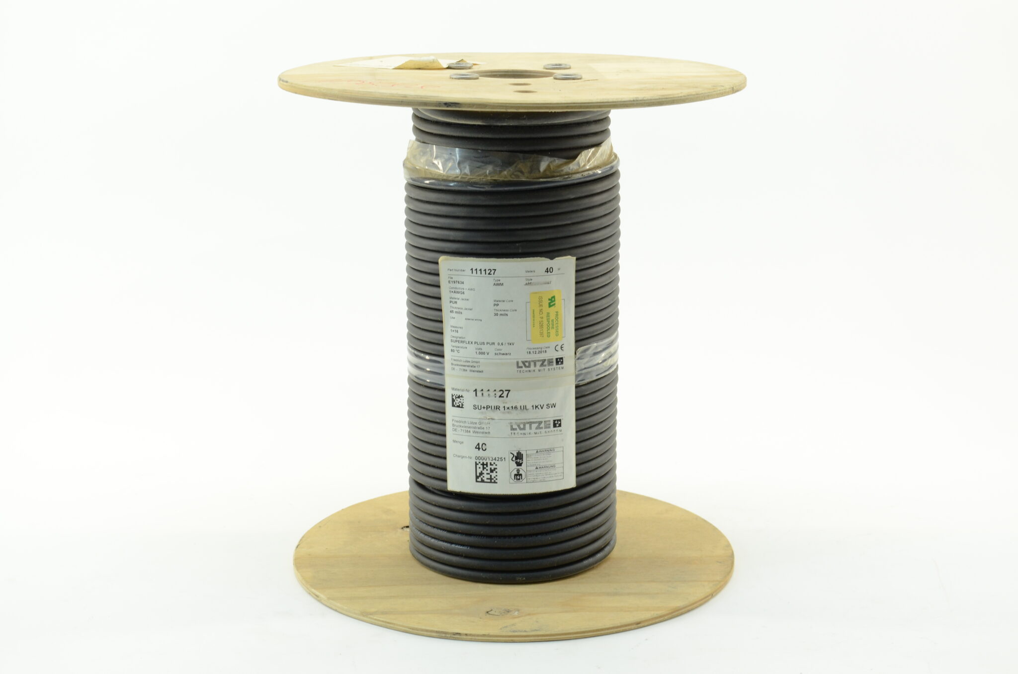 Lutze 111127 Superflex Plus Motor Cable, 1C, 6 AWG, 40M Length – GPM ...