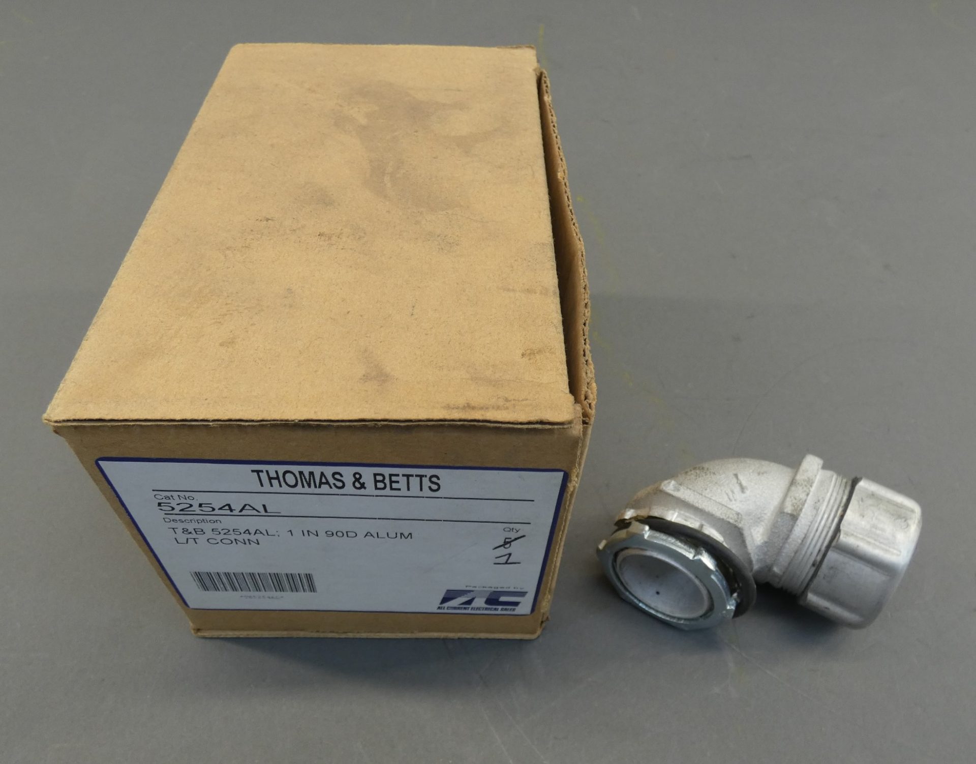 Thomas & Betts 5254AL Liquid Tight Connector, 1″, Aluminum, 90° – GPM ...