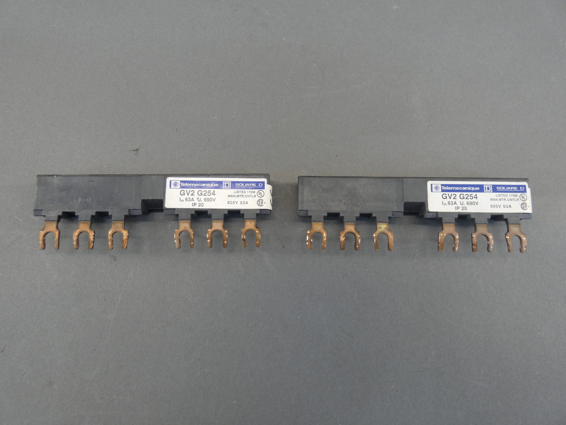 *Lot of 2* Telemecanique GV2 G254 Busbar 63A 690V – GPM Surplus