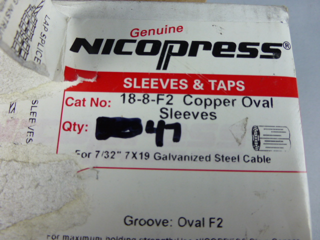 *Lot of 47* Nicopress 18-8-F2 Copper Oval Sleeves – GPM Surplus