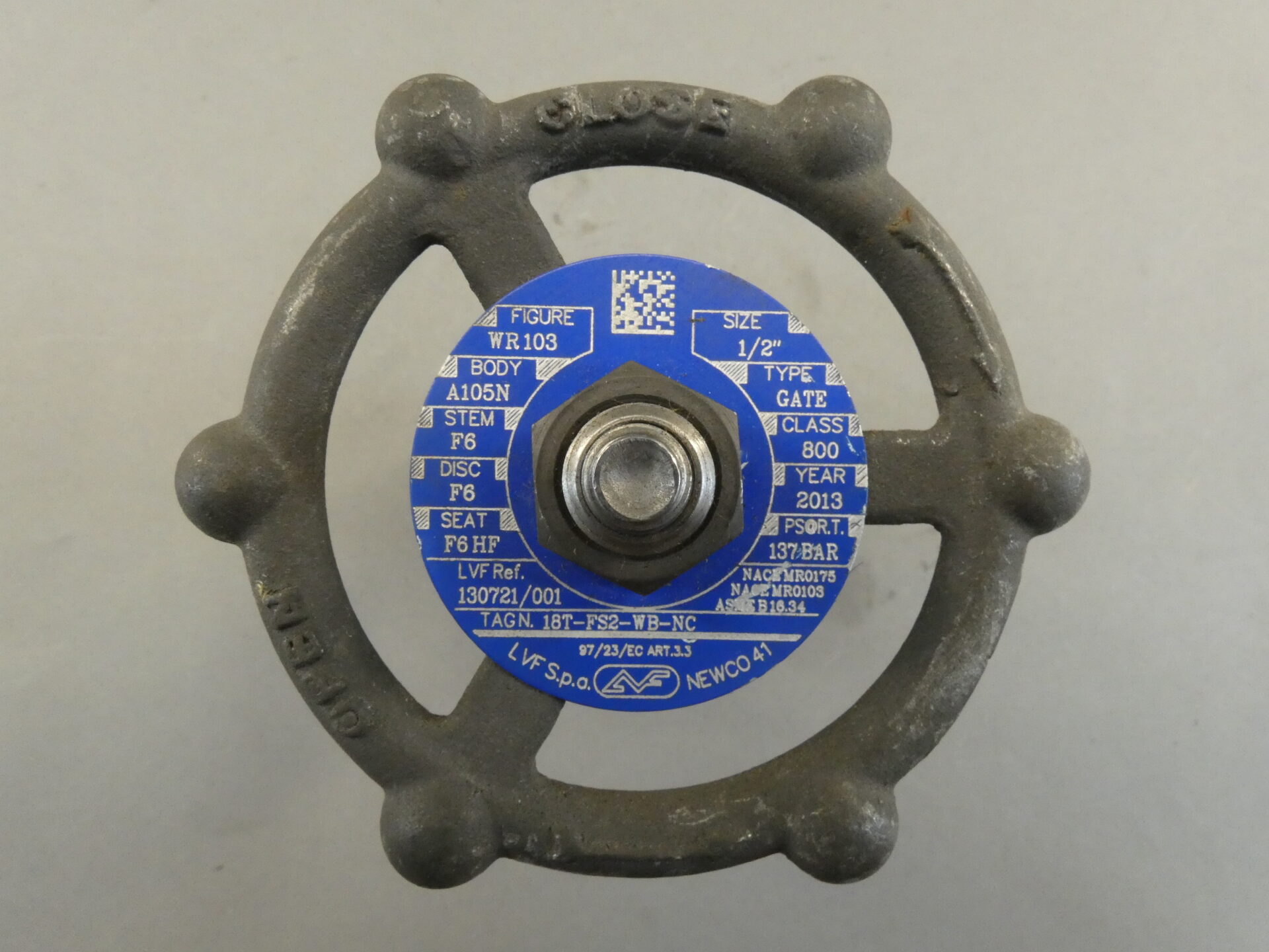 LVF WR103 Steel 1/2″ Gate Valve, Class 800, Newco – GPM Surplus