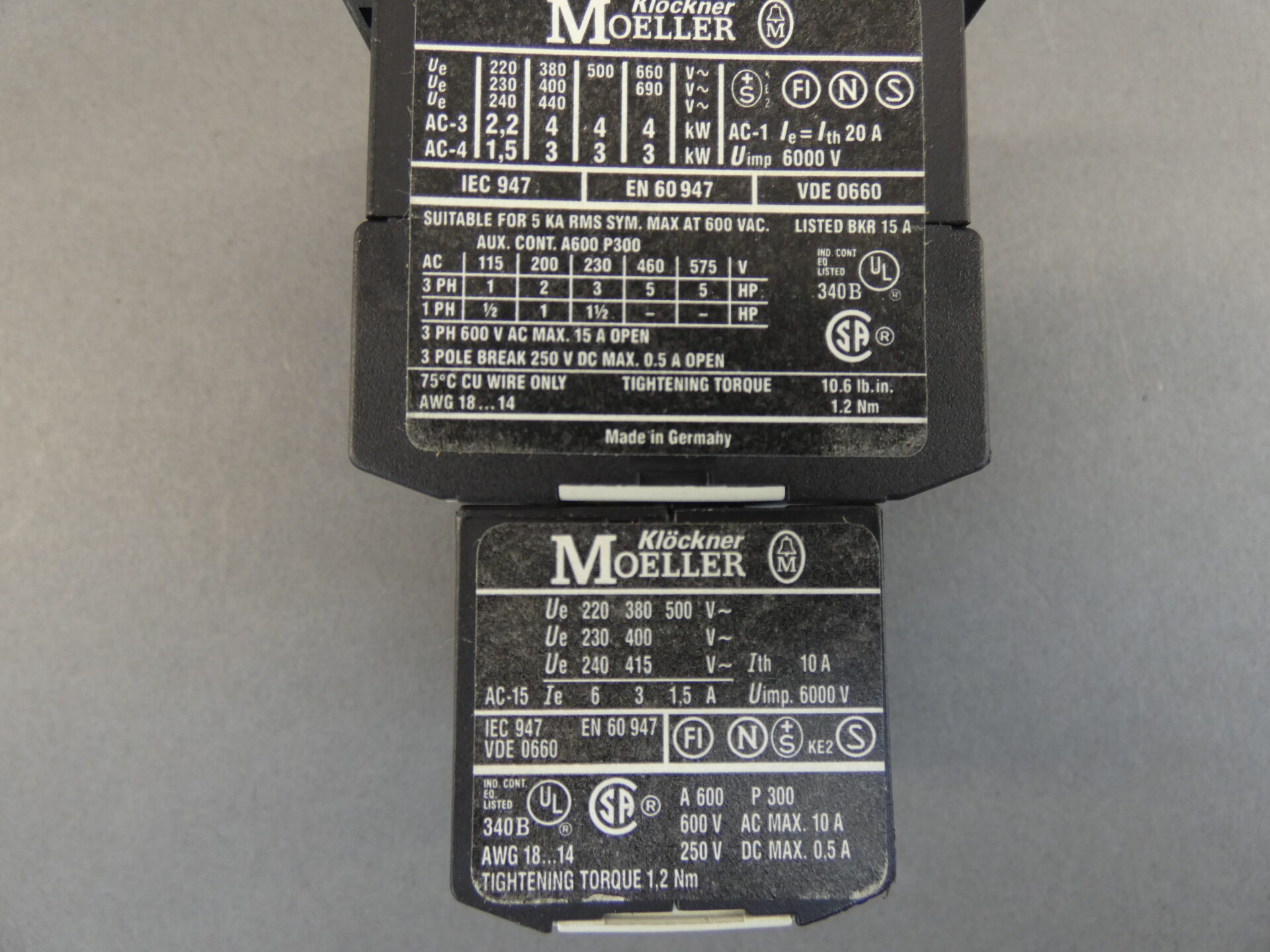 Moeller 22 DIL EM Mini Auxiliary Contactor and Relay, 4-Pole, 10A – GPM ...