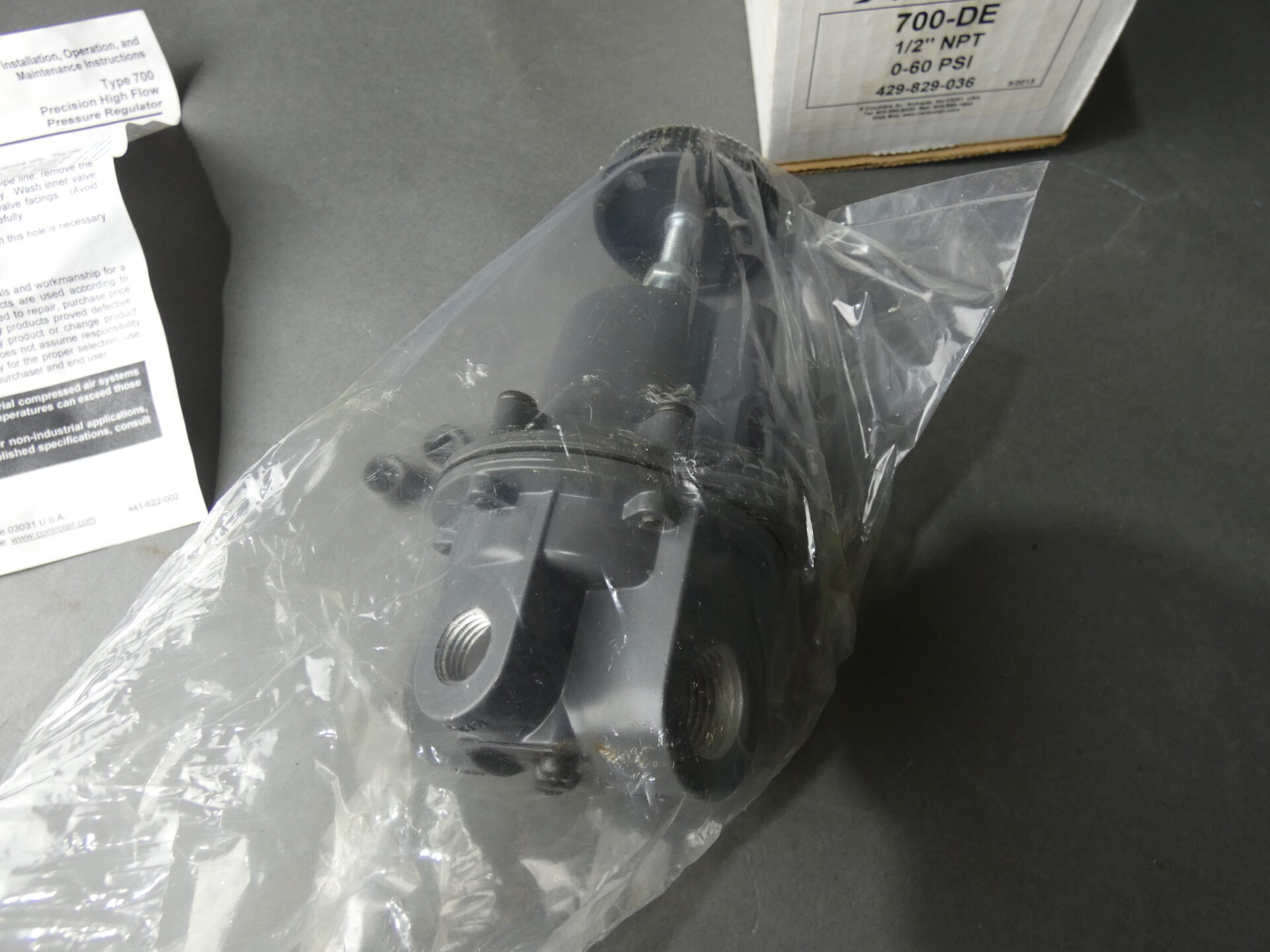 ControlAir 700-DE 1/2″ NPT 0-60PSI Pressure Regulator – GPM Surplus