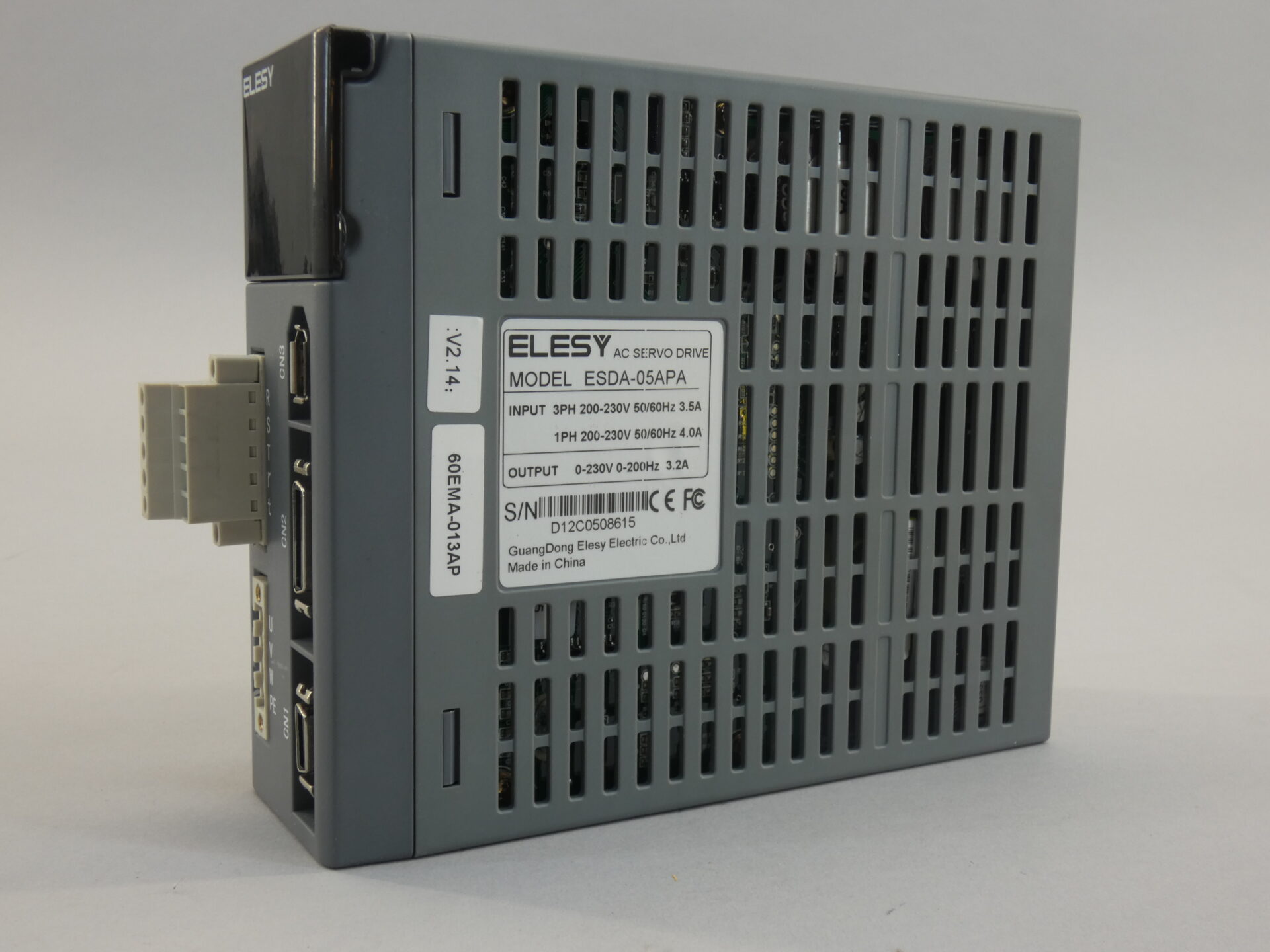 Elesy ESDA-05APA AC Servo Drive, 3PH, 200-230V, 50/60Hz, 3.5A – GPM Surplus