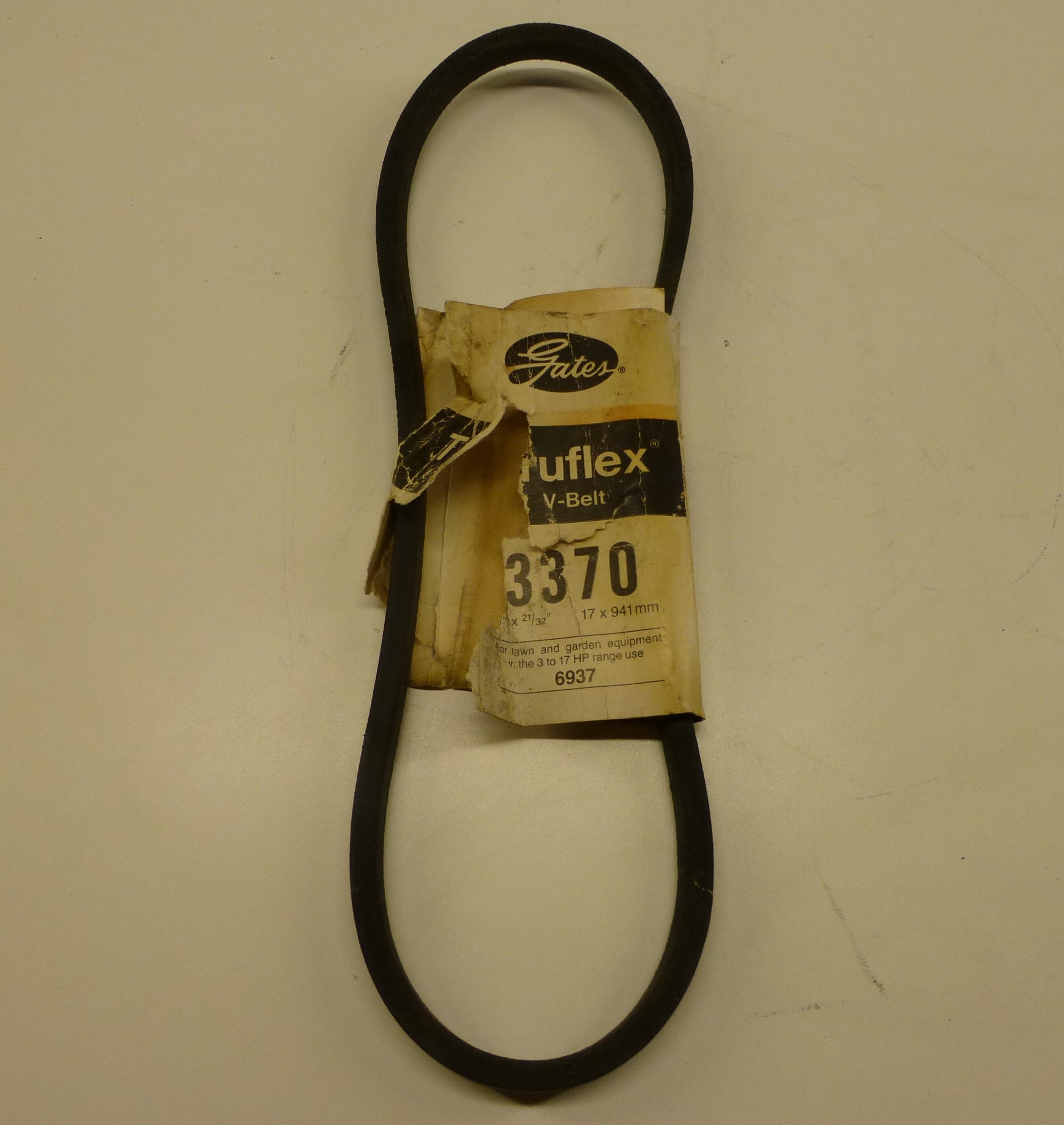 Gates 3370 Truflex Power Equipment Accessory Drive Belt, 37″ x 21/32 ...