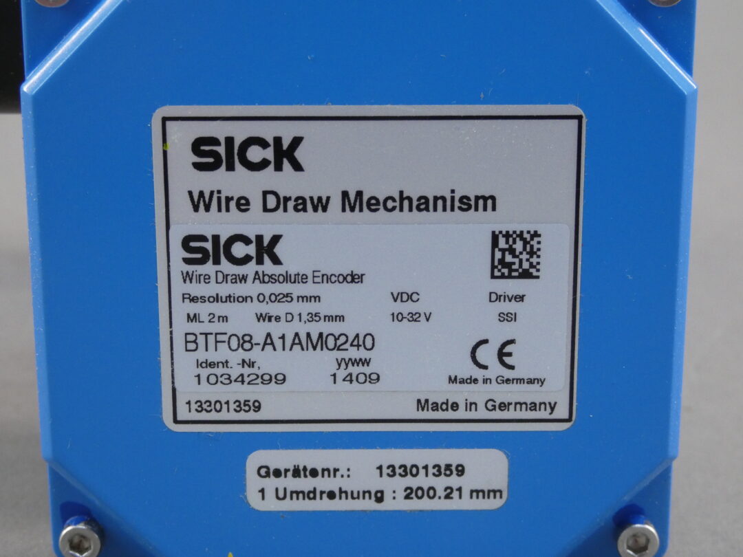 SICK BTF08-A1AM0240 Wire Draw Absolute Encoder – GPM Surplus
