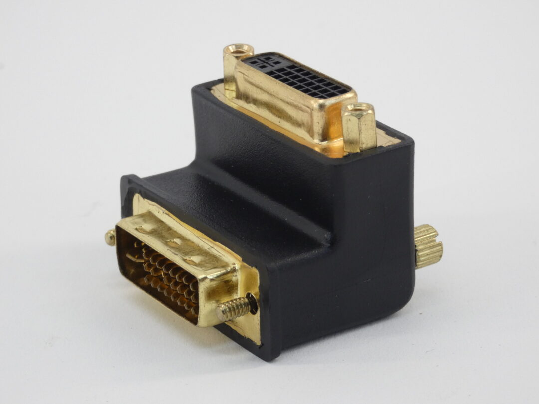 HDE A136 Gold Plated 90-Degree DVI-I 24+5 Right Angle Male to Female ...