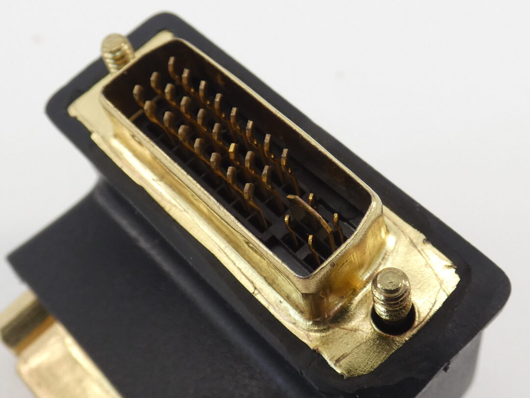 HDE A136 Gold Plated 90-Degree DVI-I 24+5 Right Angle Male to Female ...
