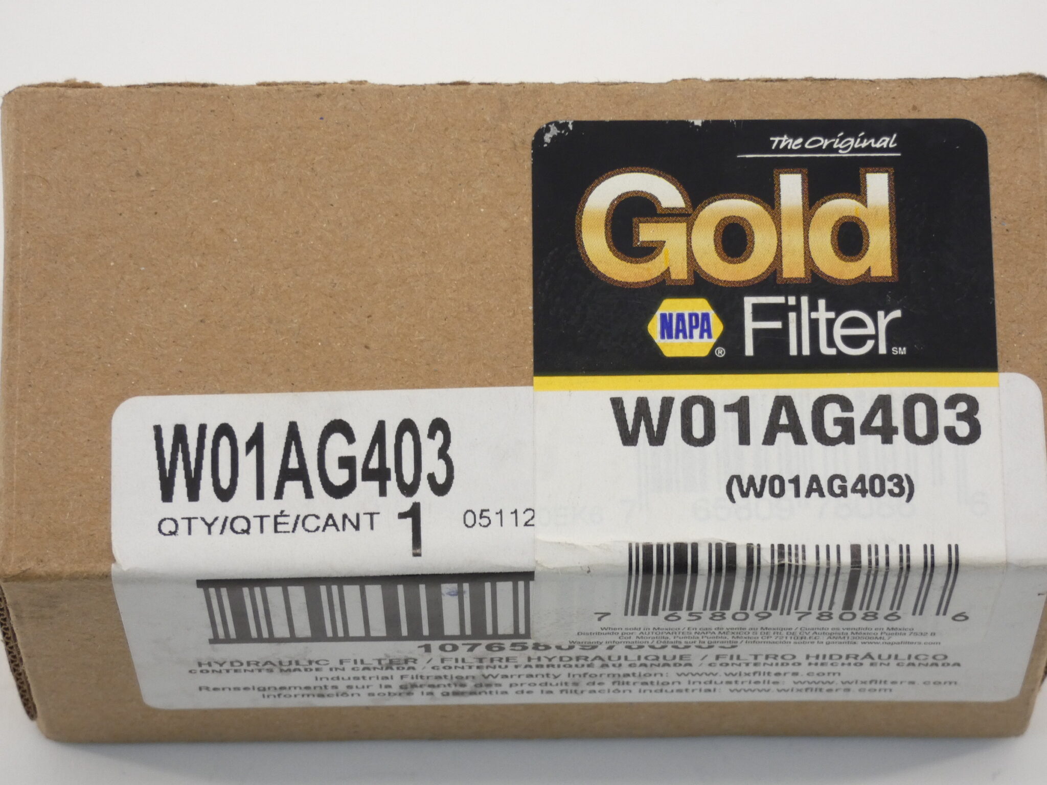 NAPA W01AG403 Hydraulic Filter, NAPA Gold Filter – GPM Surplus