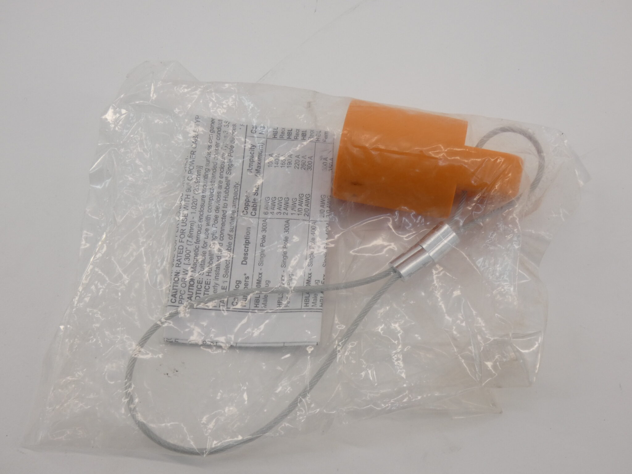 Hubbell HBLFCAPO Protective Cap Orange Female – GPM Surplus