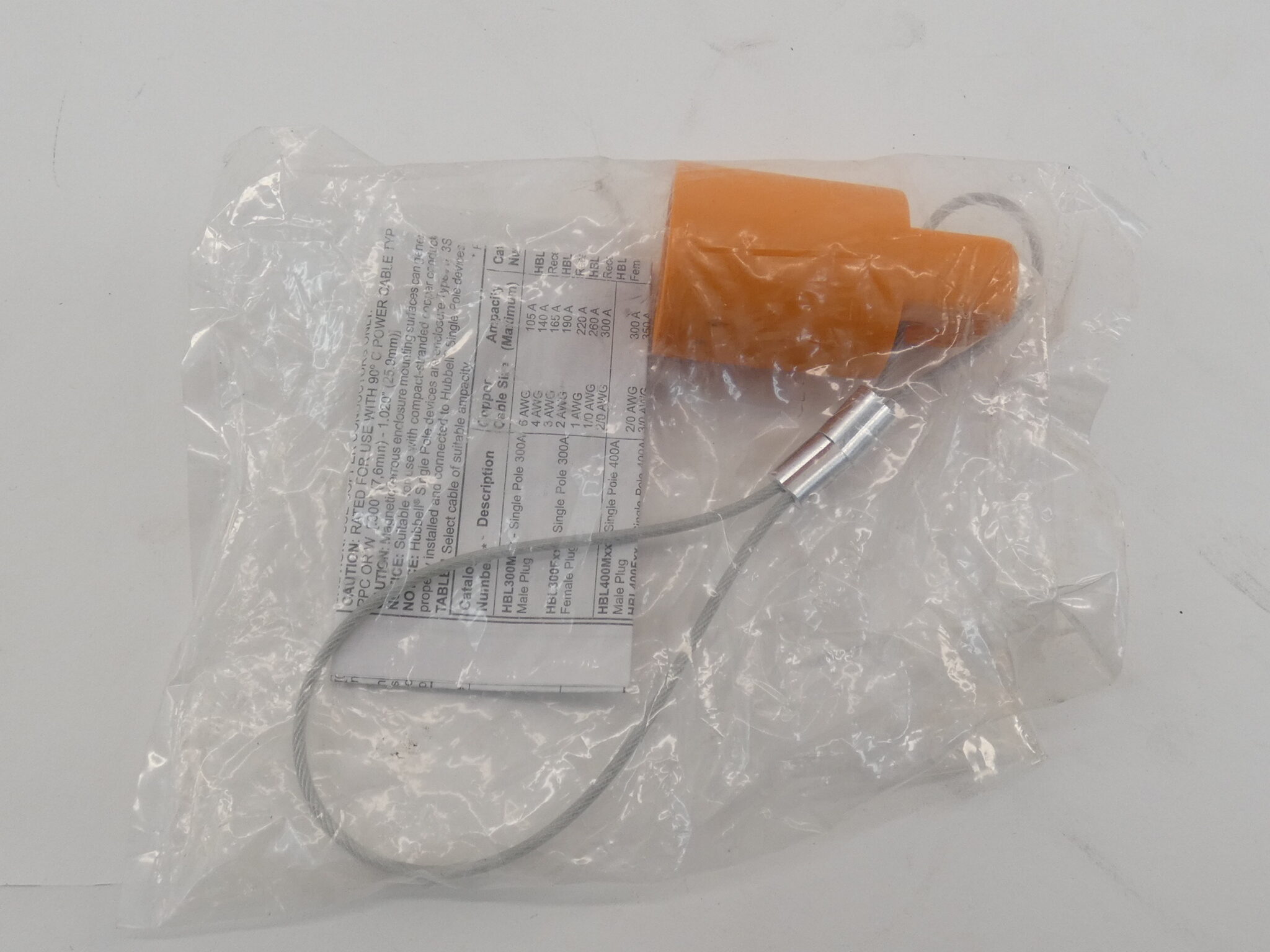 Hubbell HBLFCAPO Protective Cap Orange Female – GPM Surplus
