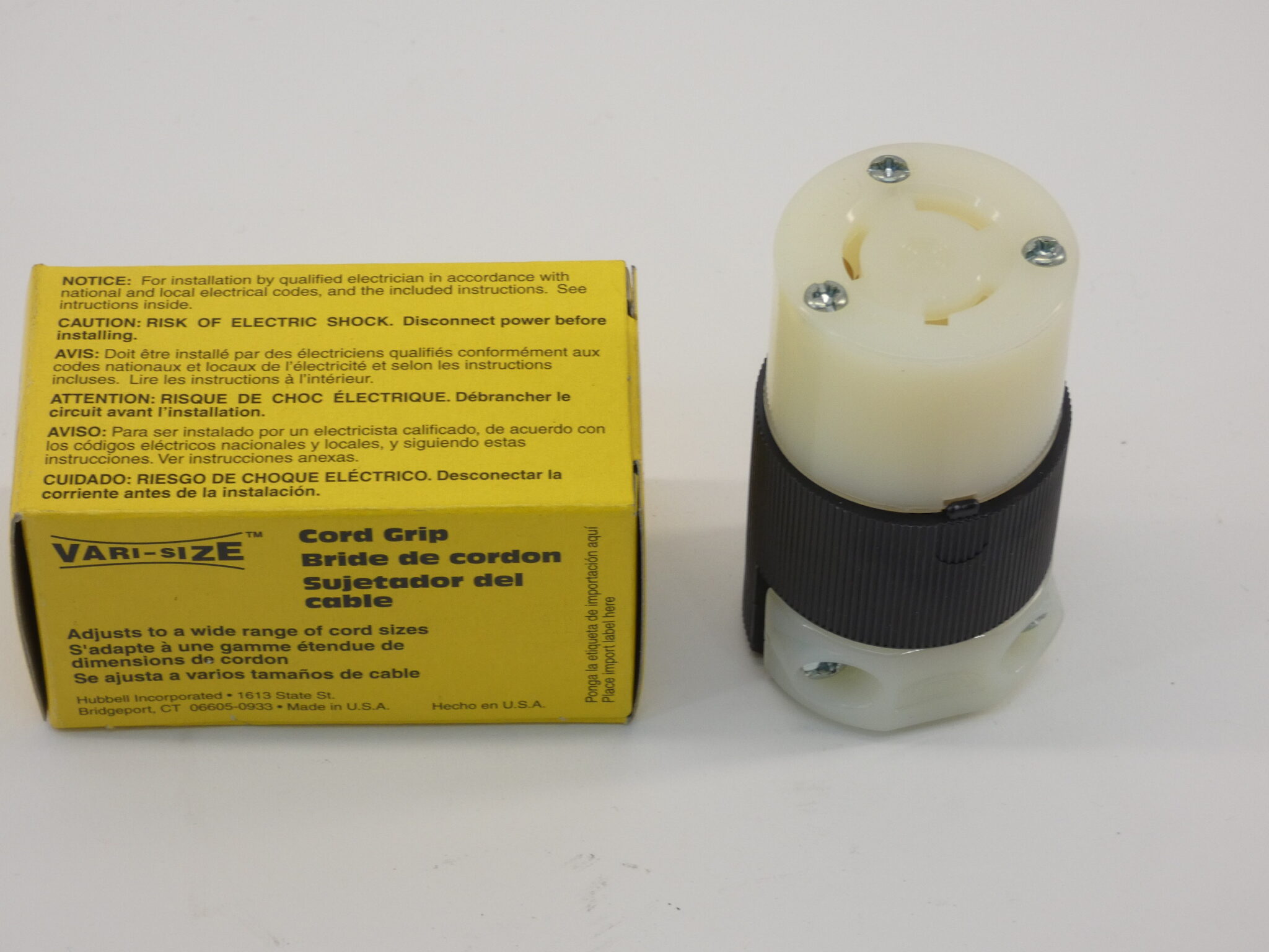Hubbell HBL4579C Connector, 250V, 15A, 2P – GPM Surplus