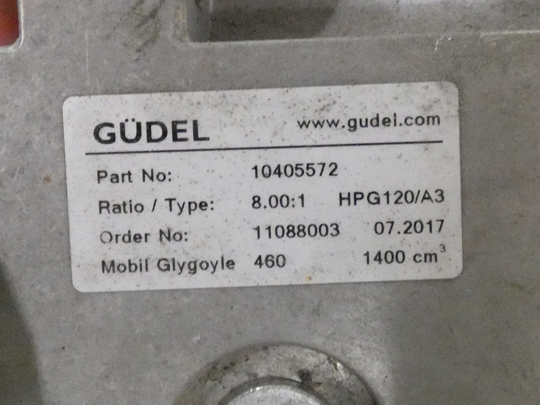 8.00:1 Ratio Gudel HPG120 A3 Gearbox Unit 10405572 – GPM Surplus