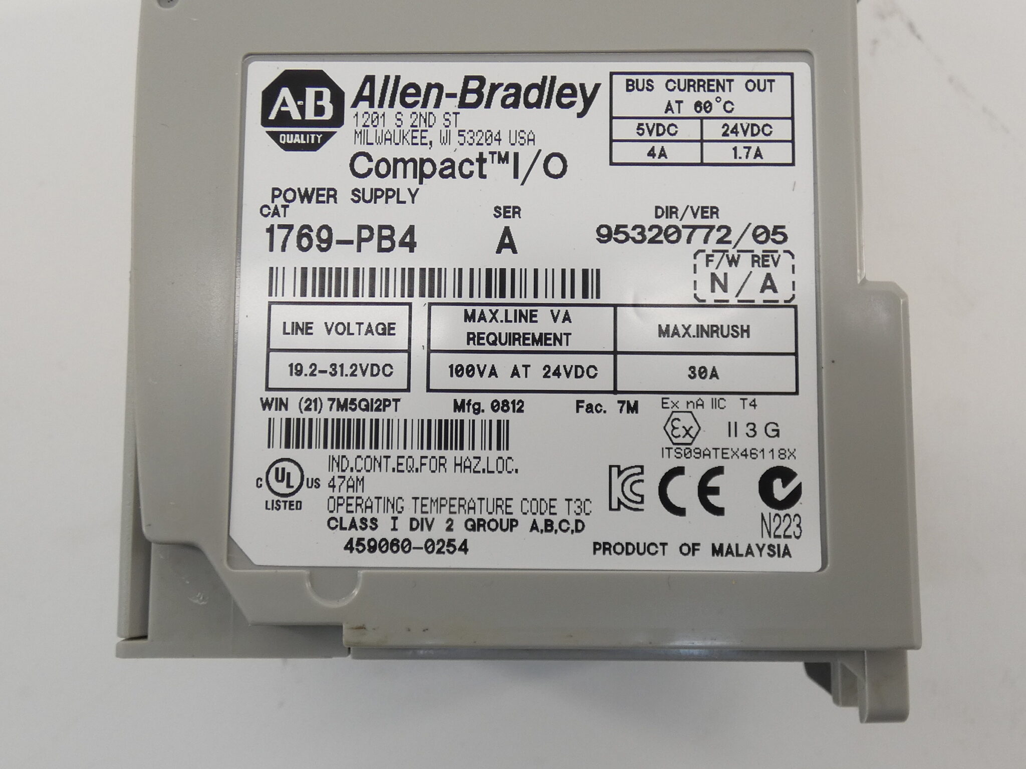Allen-Bradley Modules, 1769-OF4CI, 1769-IF8, 1769-PB4 – GPM Surplus