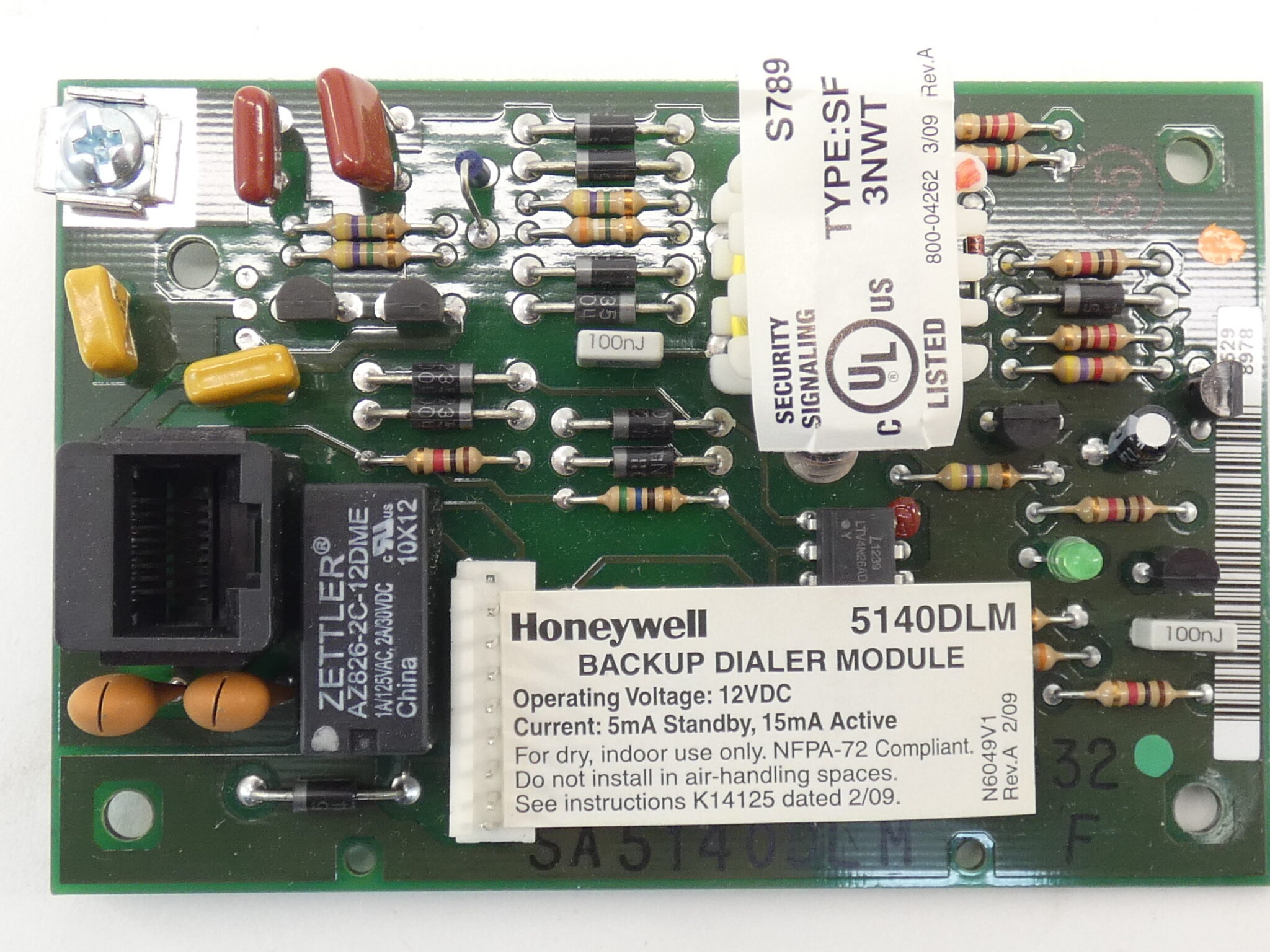 Honeywell 5140DLM Backup Dialer Module Ademco 12VDC – GPM Surplus