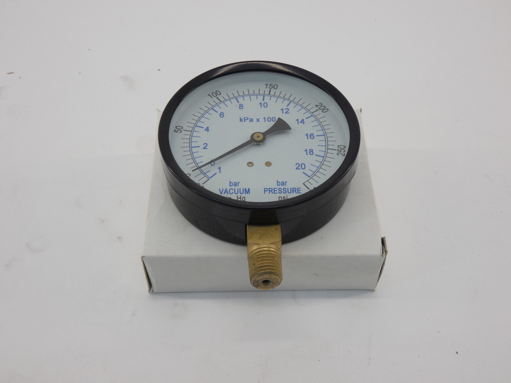 98601570-J153 Pressure Gauge 3.5″ Face Dial 30inHG-0-300PSI 1/4″ NPT ...