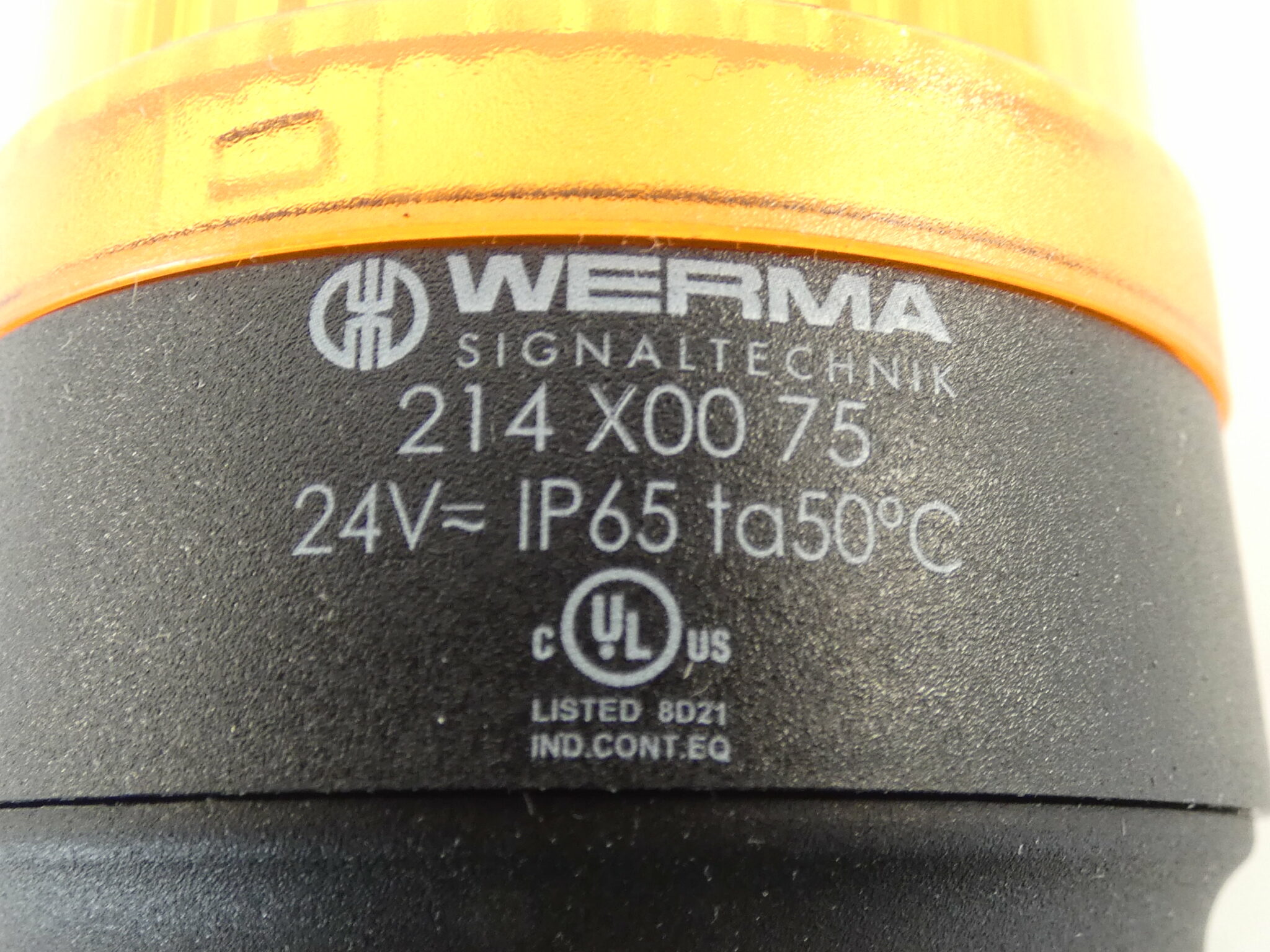 Werma 214 300 75 Yellow LED Beacon, 214 X00 75, 24V – GPM Surplus