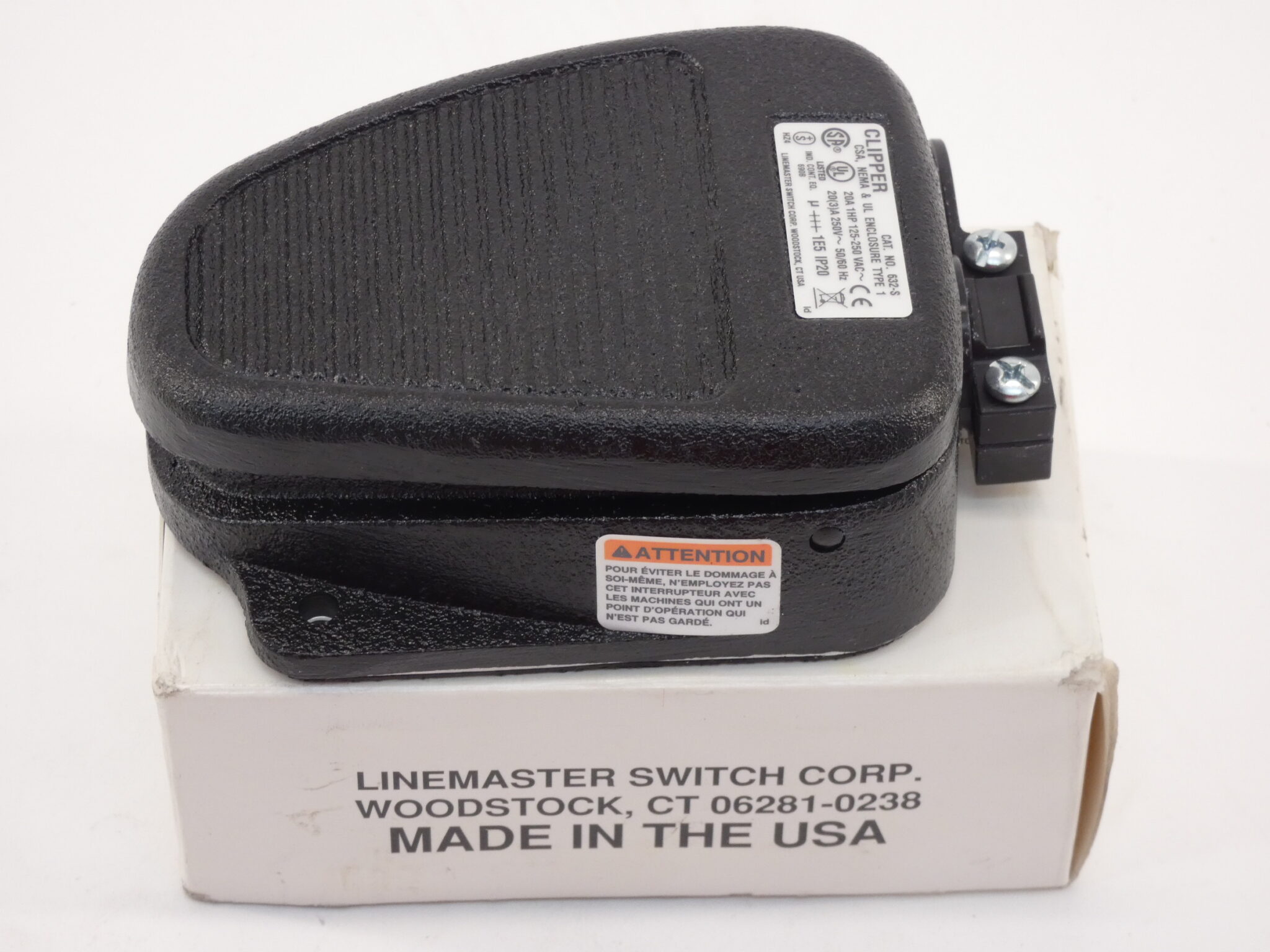 1HP Linemaster 632-S Clipper Foot Switch, 20A, 125-250V, 50/60Hz – GPM ...