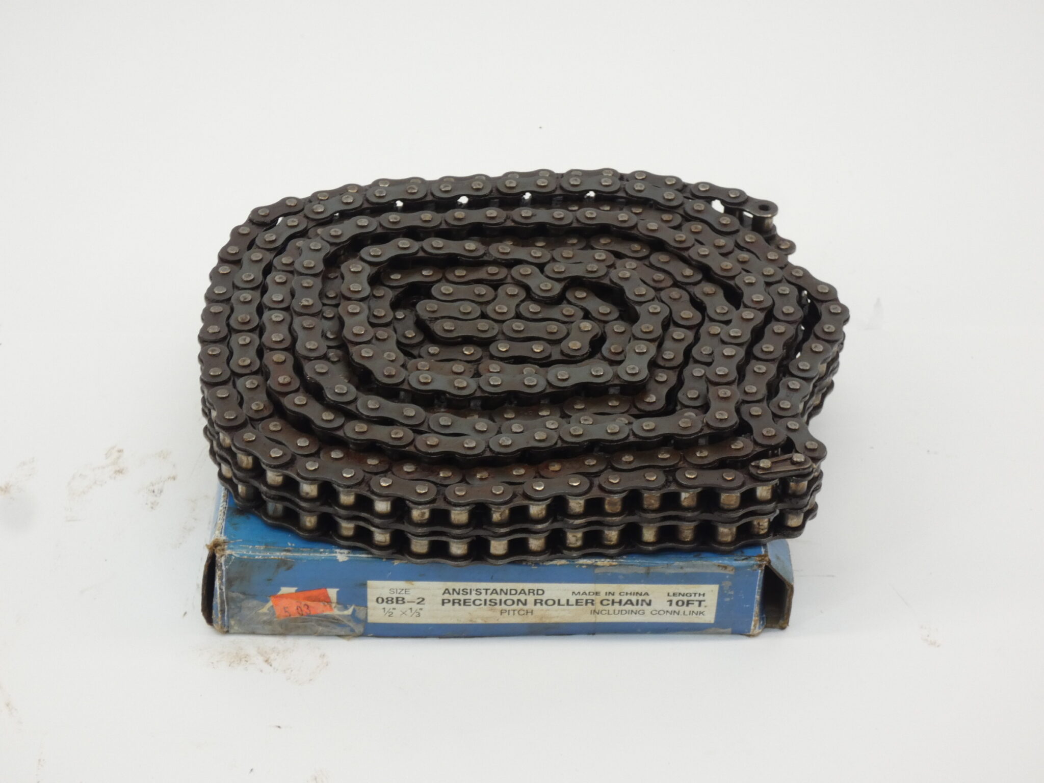 Allied-Locke 08B-2 Roller Chain, 1/2″ x 1/3″ Pitch, 10 FT – GPM Surplus