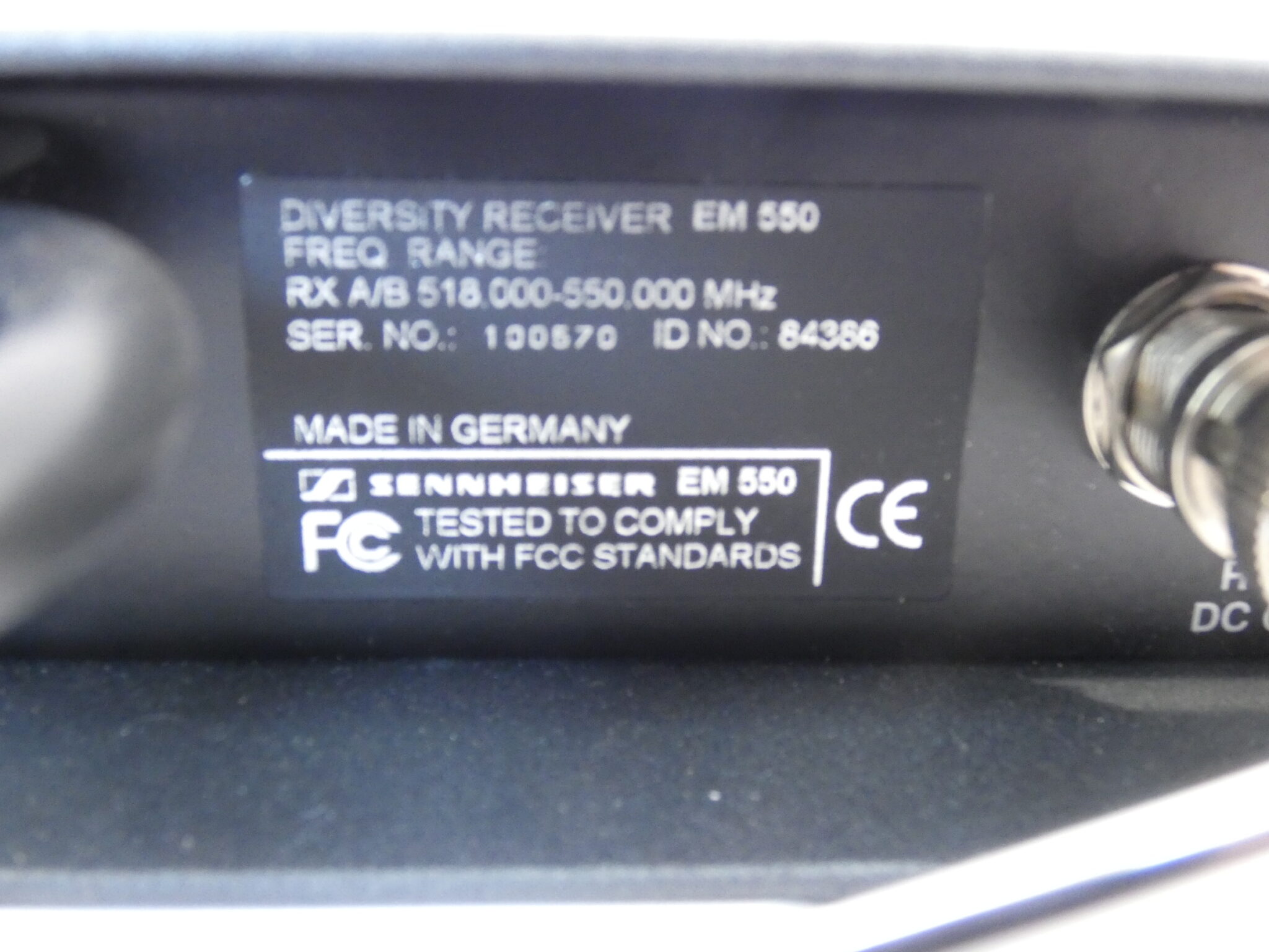 Sennheiser EM550 Dual Diversity Receiver, 90-264, 50/60Hz – GPM Surplus
