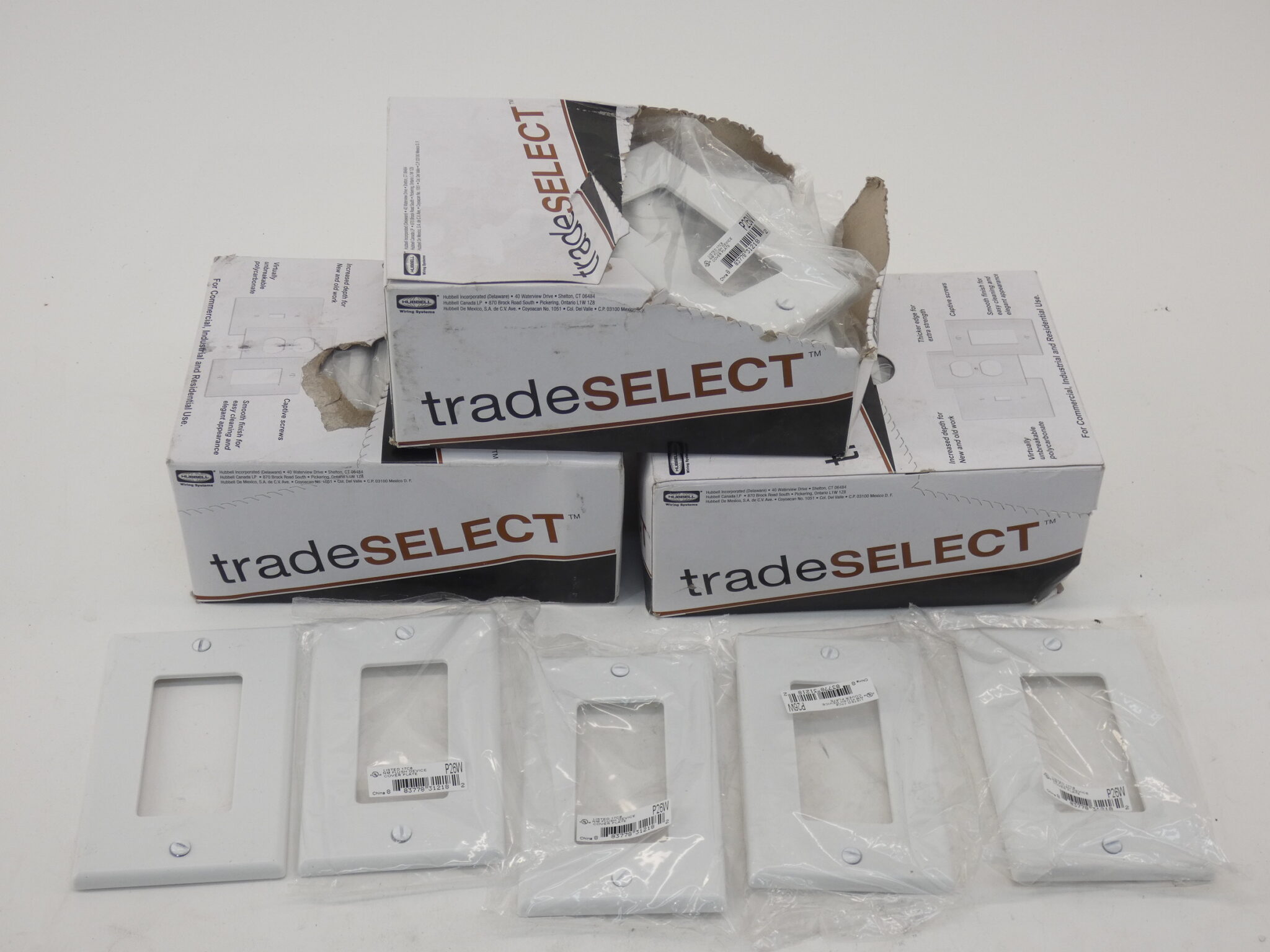 *Lot of 64* Hubbell P26W White Cover Plates – GPM Surplus