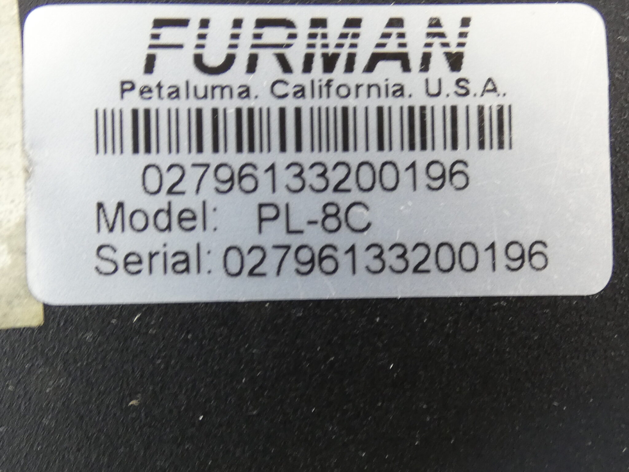 Furman PL-8C Power Level Conditioner 120VAC, 15A, 60HZ, 1800W – GPM Surplus