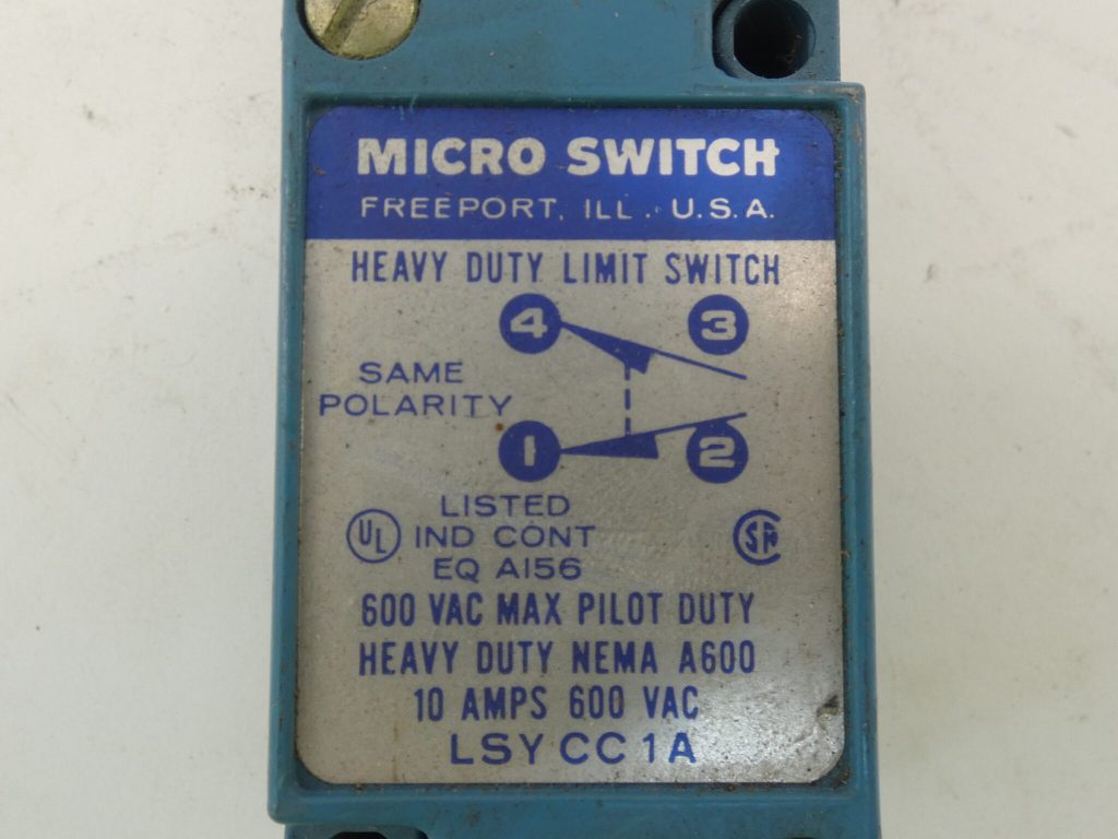 Micro Switch LSYCC1A Heavy Duty Limit Switch, 10A, 600VAC – GPM Surplus