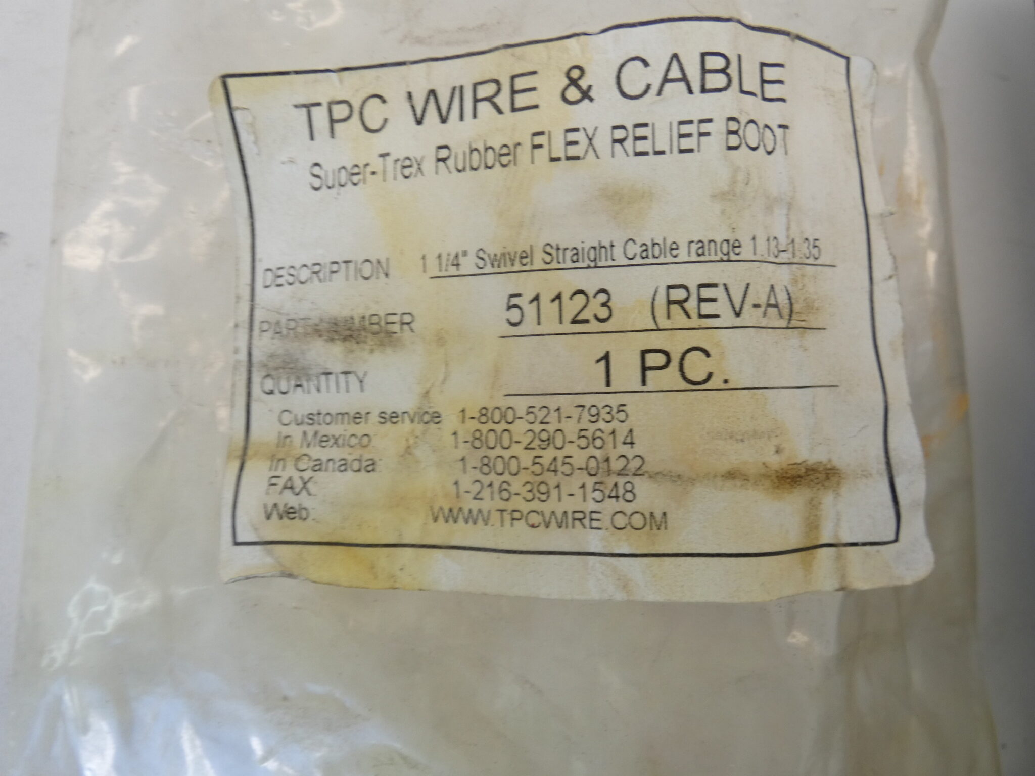 TPC 51123 Flex Relief Boot 1-1/4″ Super-Trex – GPM Surplus