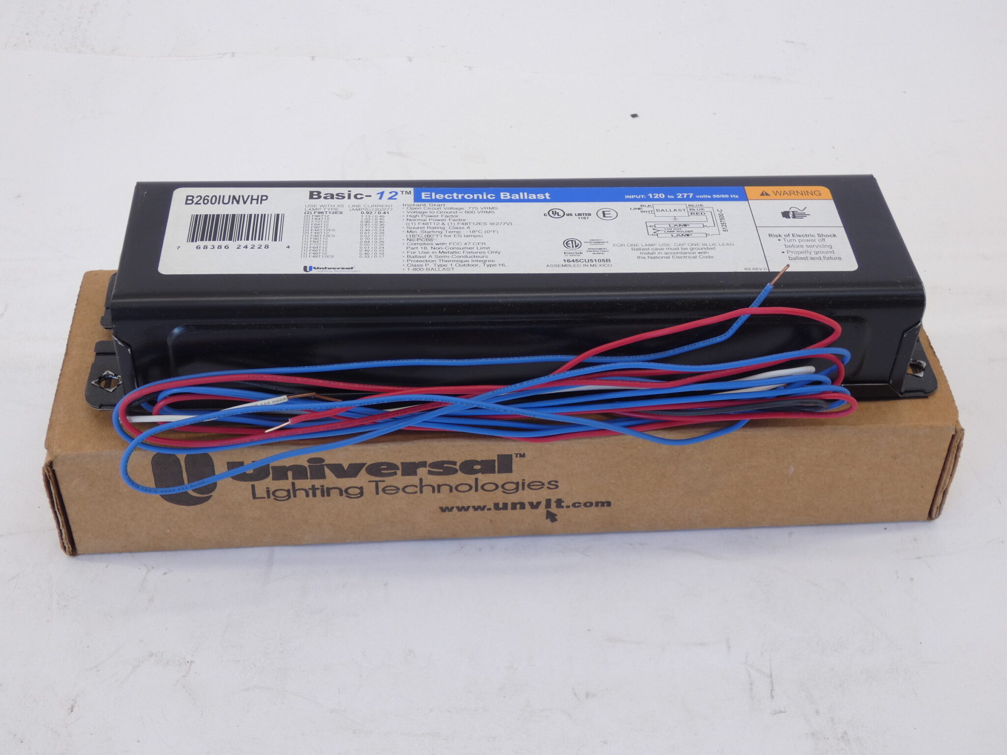 Universal Lighting Technologies B260IUNVHP Electronic Ballast, 120/277V ...