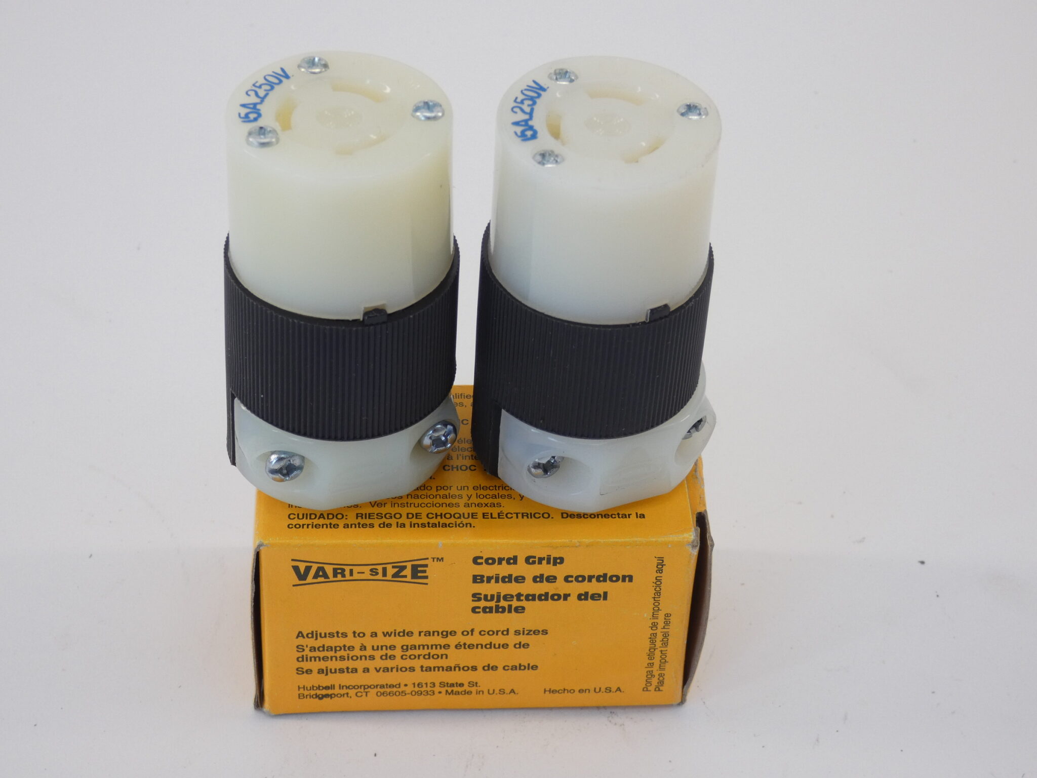 *Lot of 2* Hubbell HBL4579C Receptacle Connector 15A 250V Twist-Lock 2P ...