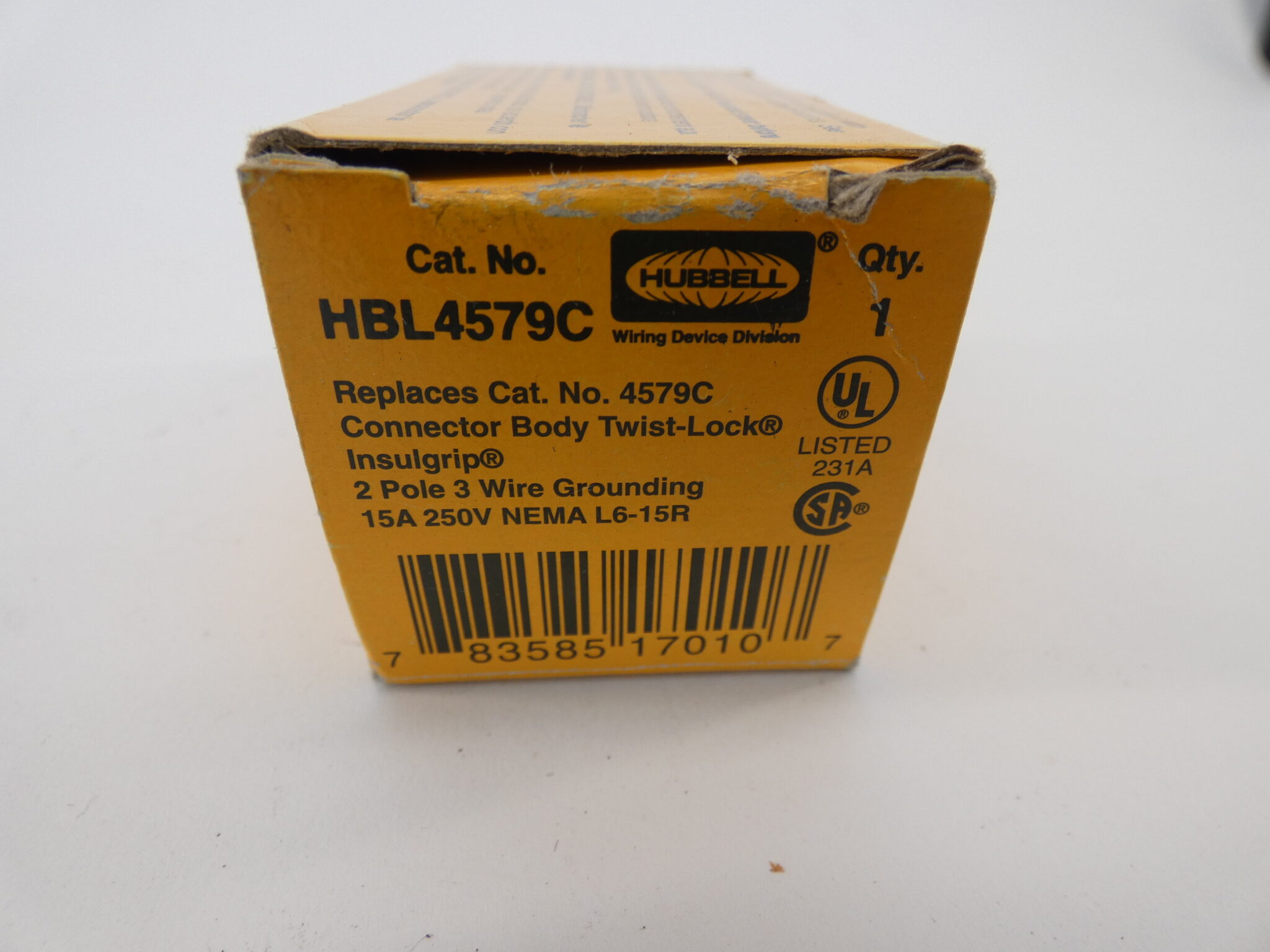 *Lot of 2* Hubbell HBL4579C Receptacle Connector 15A 250V Twist-Lock 2P ...