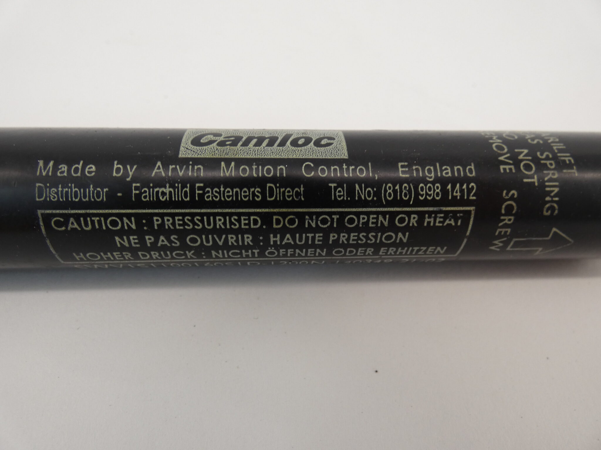 *Lot of 2* Camloc SWV1S1100160S1D-1200N-140349 Gas Spring Prop Strut ...