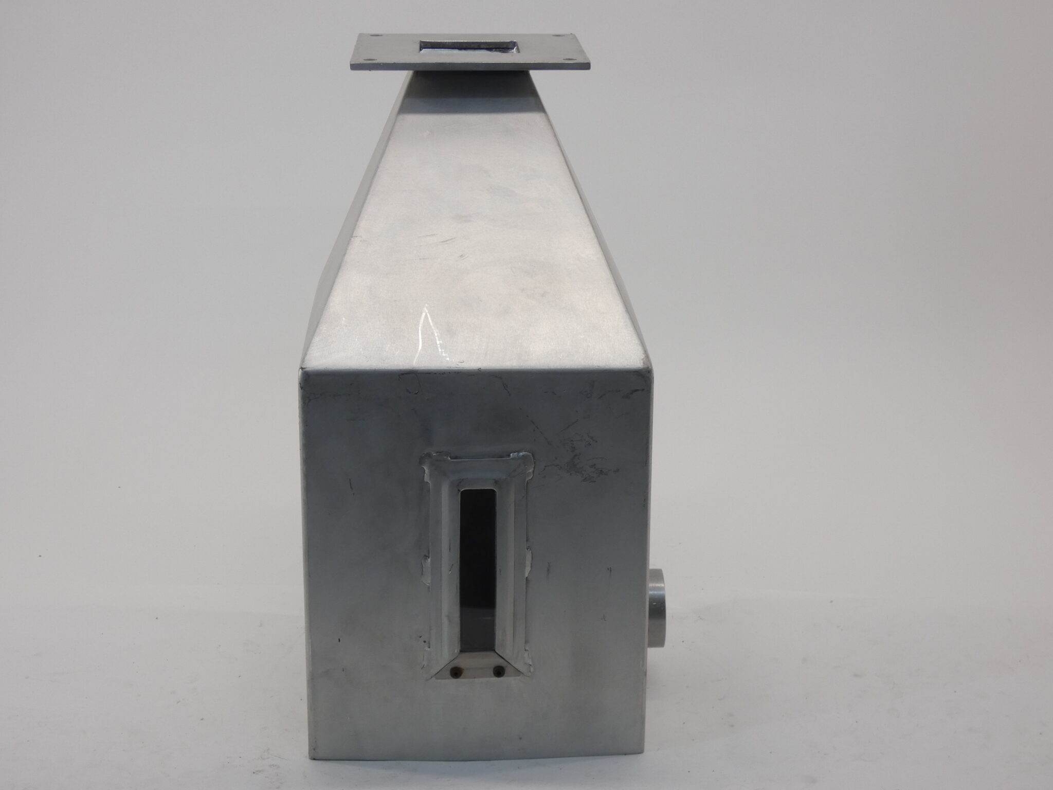Aluminum Hopper w/ Sight Glass 10″ Opening Size 20″ Height – GPM Surplus